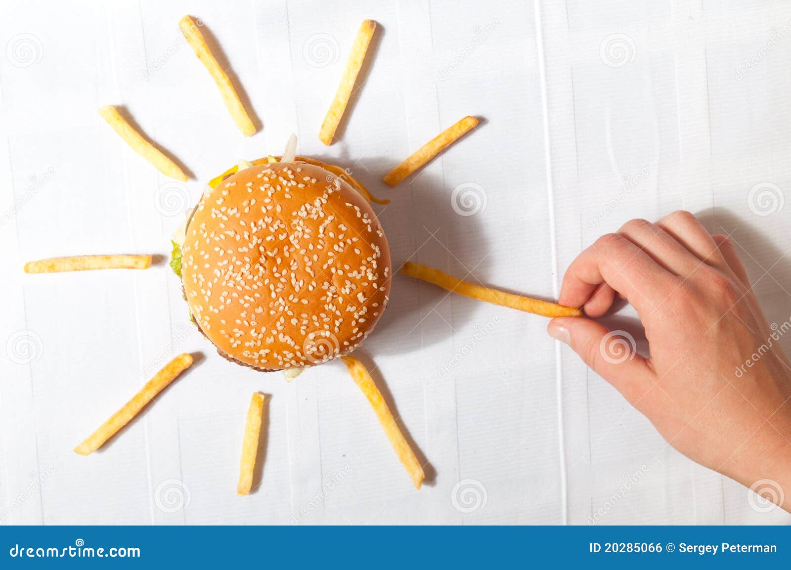 Fast food sun stock photo. Image of potato, fries, hamburger - 20285066