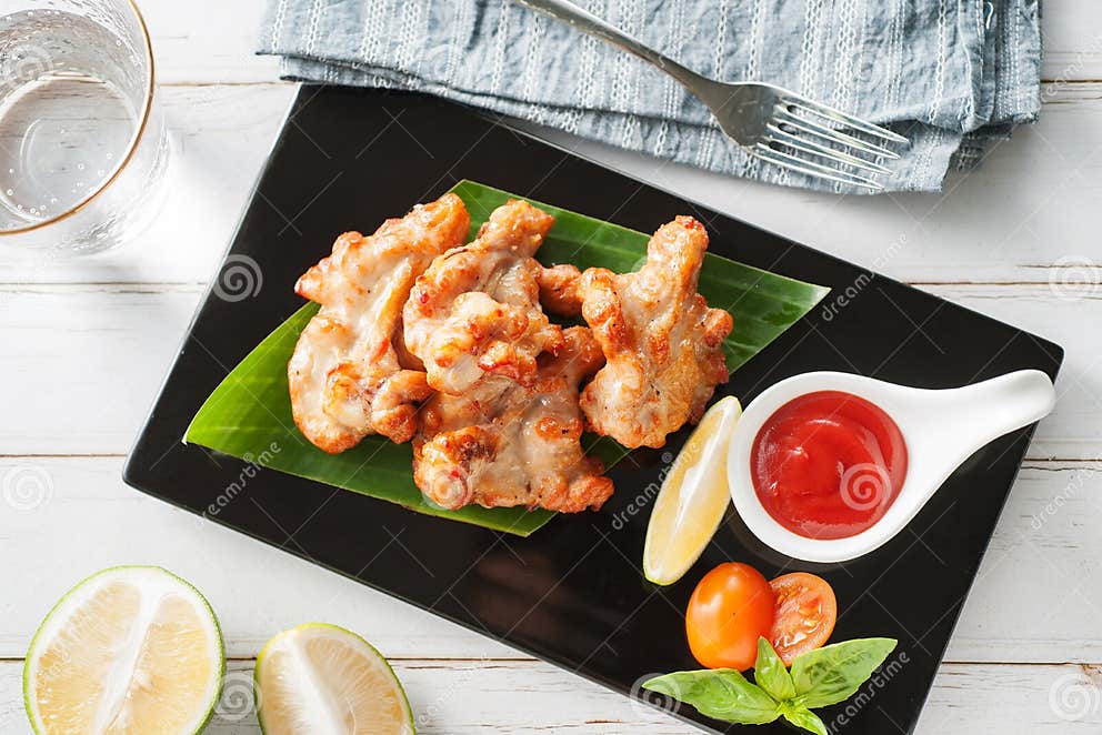 Fried chichen stock image. Image of quick, lunch, isolated - 137890737