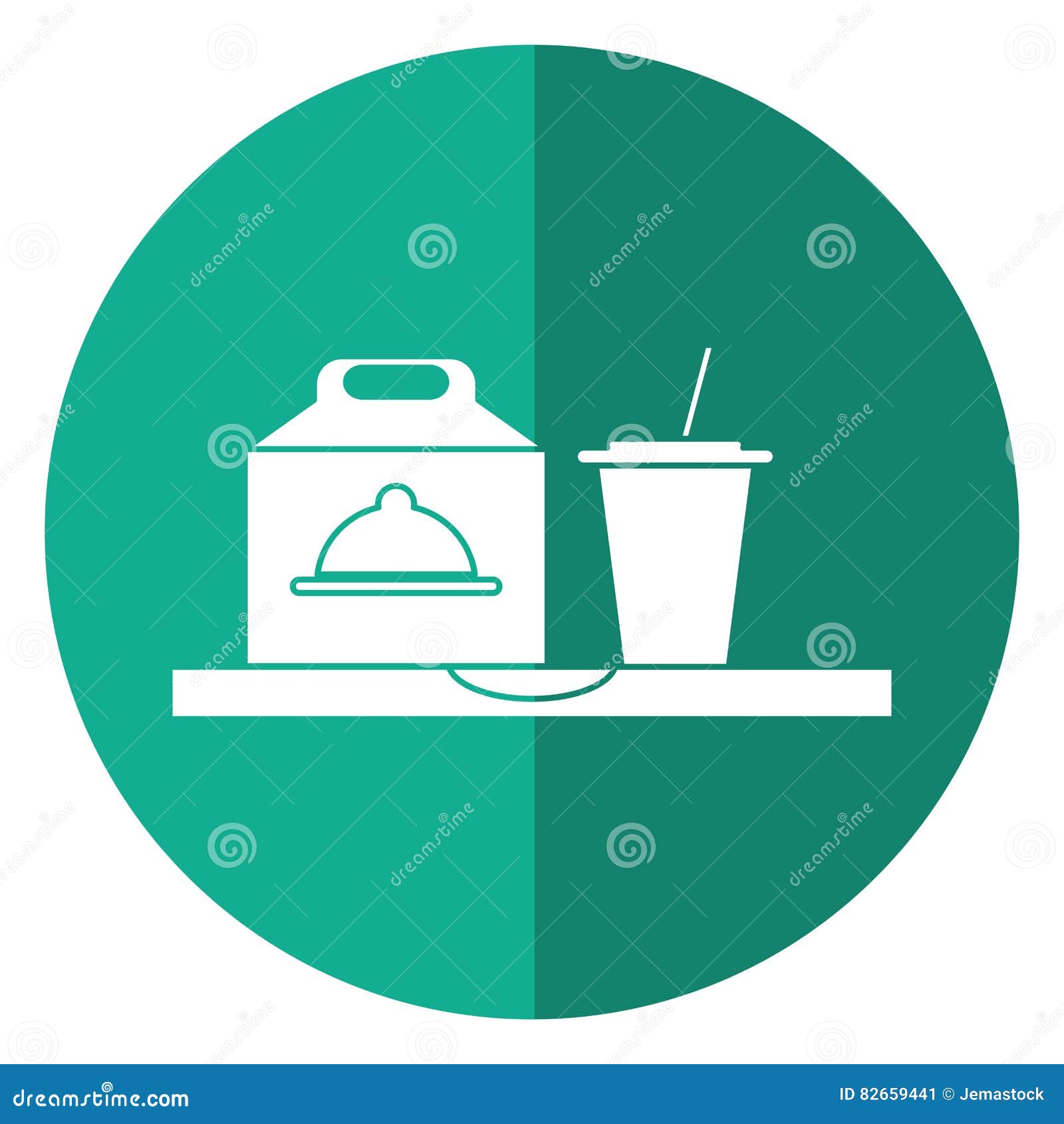 Fast Food Take Out Box and Plastic Cup Soda Shadow Stock Vector ...