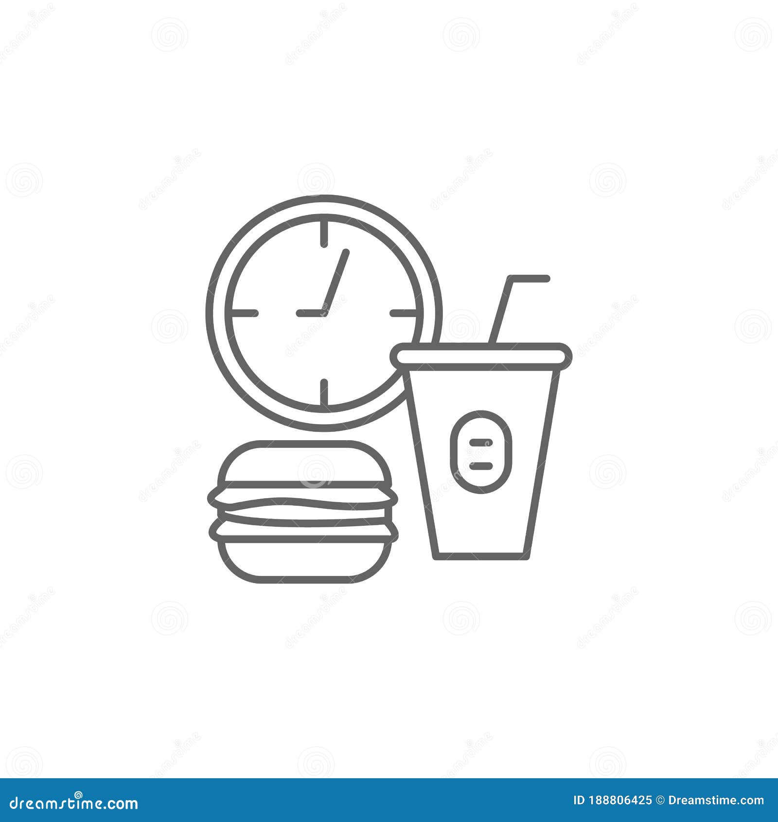 Fast Food, Time Management Icon. Element of Time Management Icon Stock ...