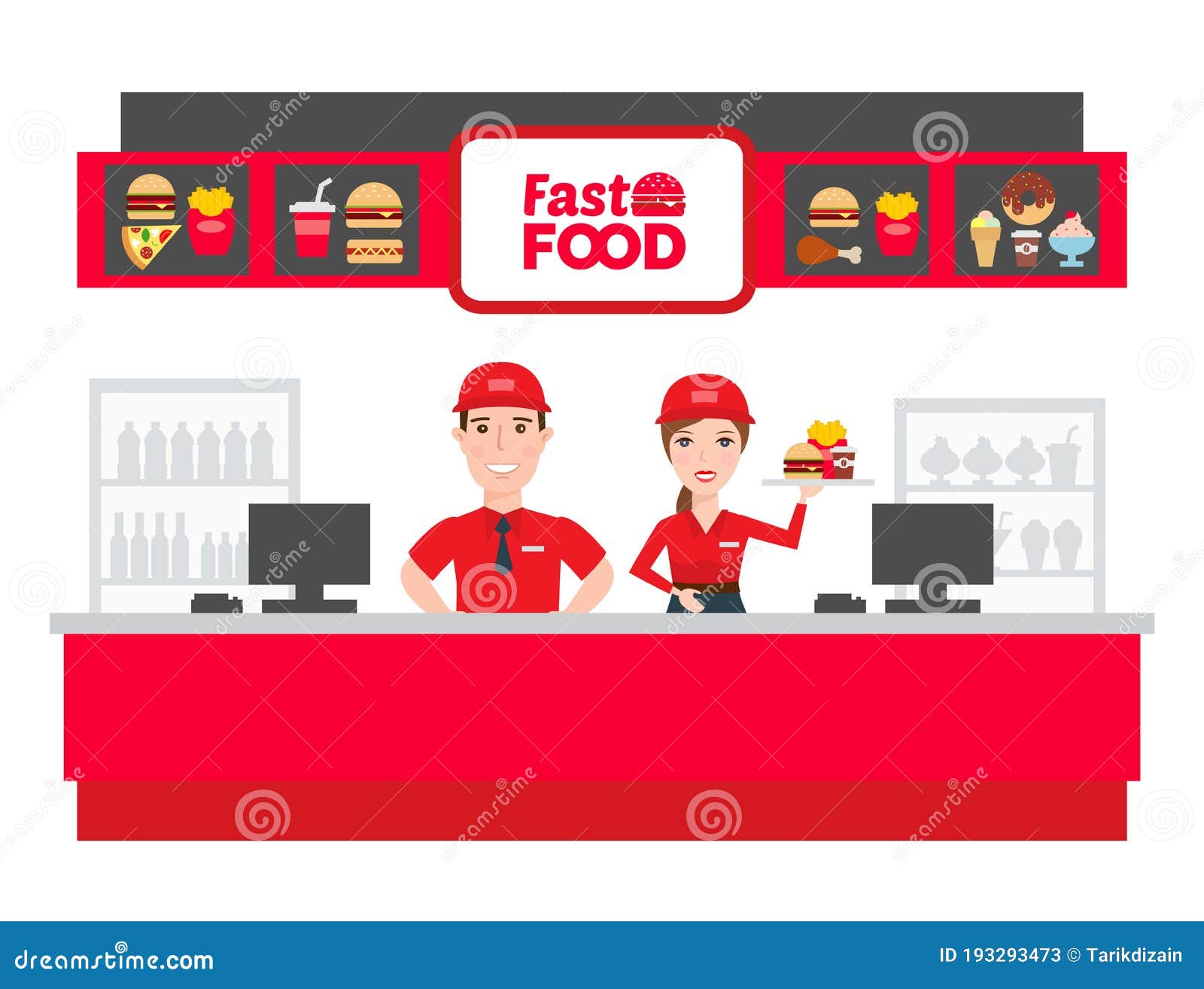Fast Food Worker Uniform