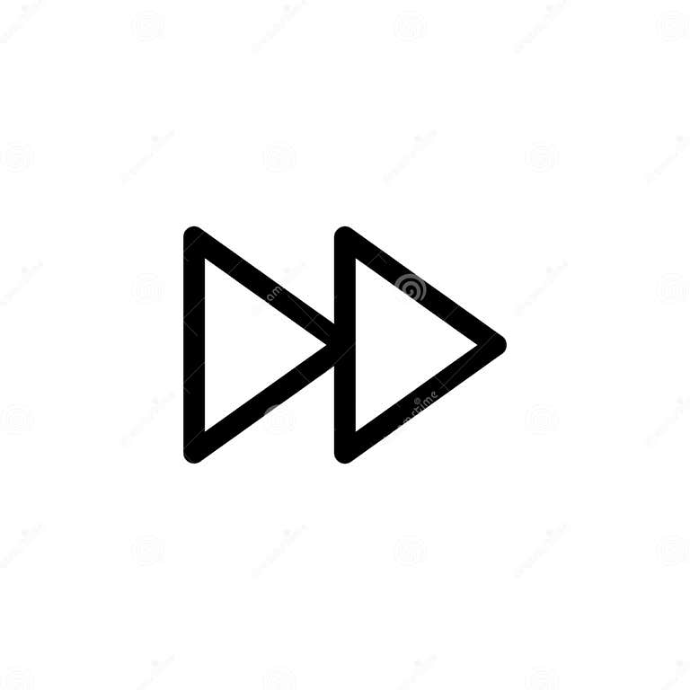 Fast Forward Button Icon stock vector. Illustration of forward - 181737736