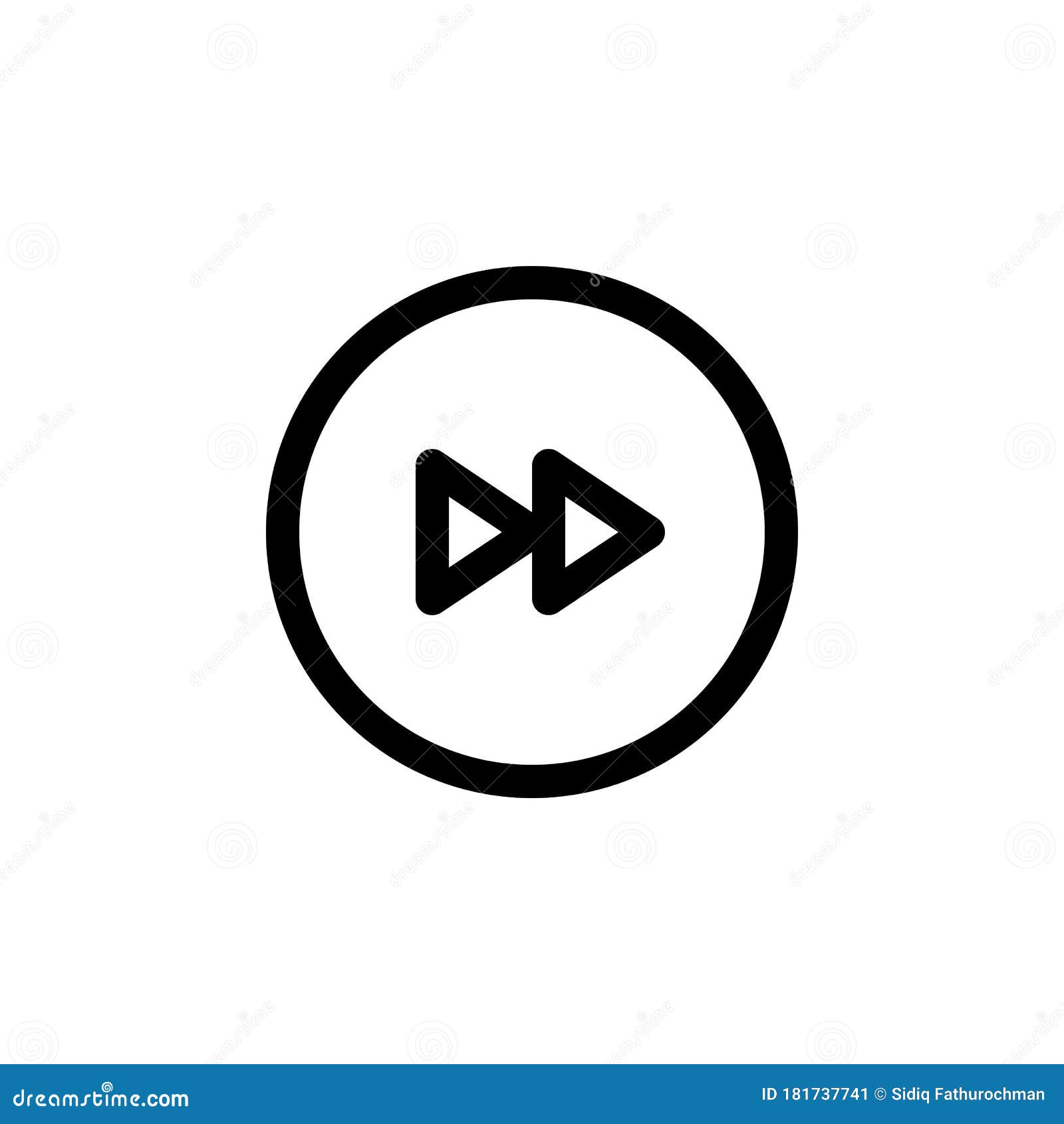 Fast Forward Button Icon stock vector. Illustration of illustrationn ...