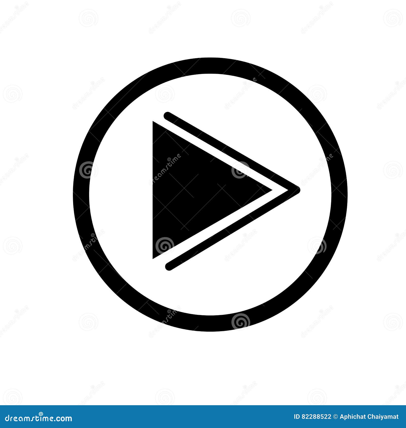 Fast forward button icon stock illustration. Illustration of modern ...