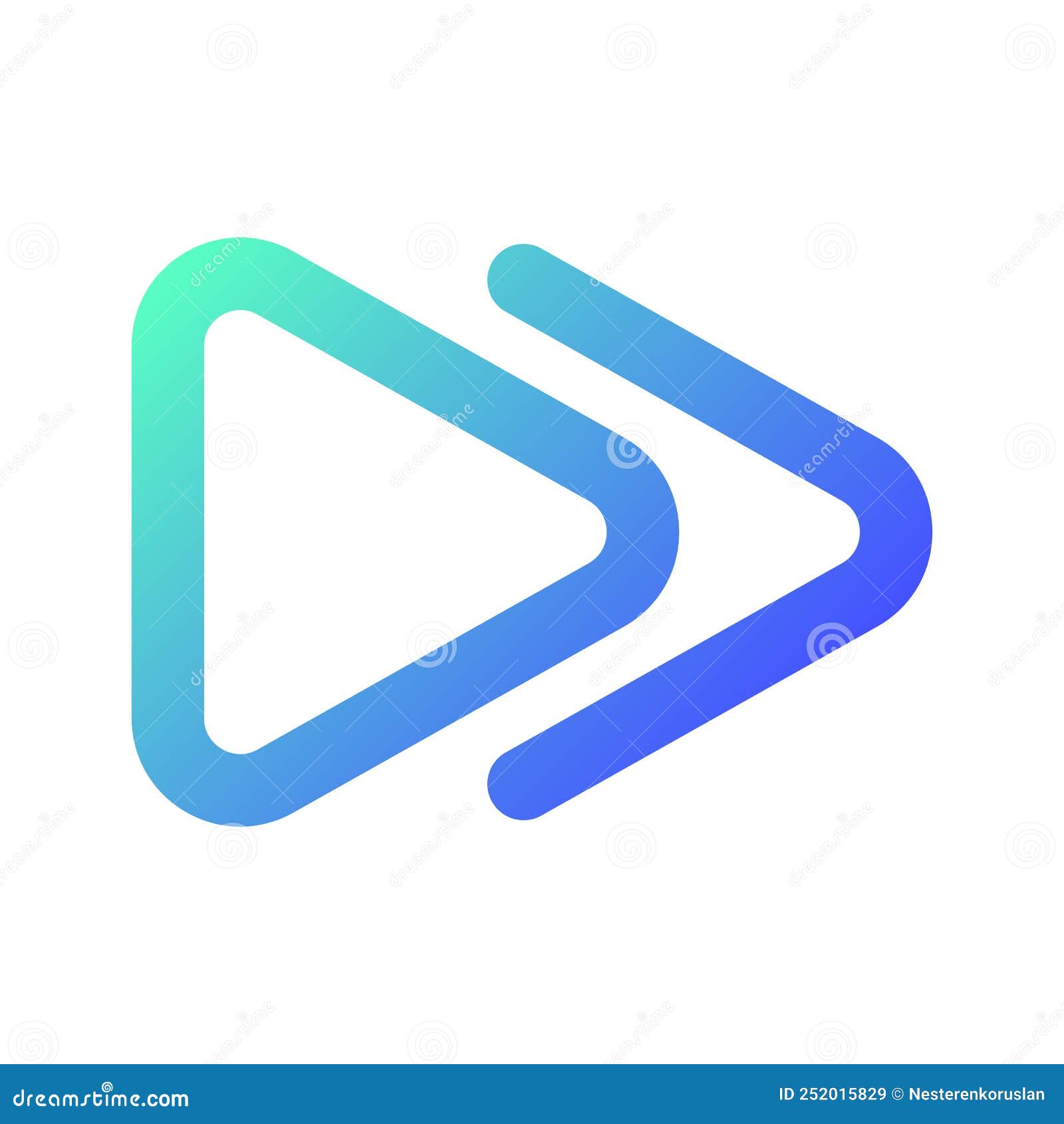 Fast Forward Button Pixel Perfect Gradient Linear Ui Icon Stock Illustration - Illustration of ...