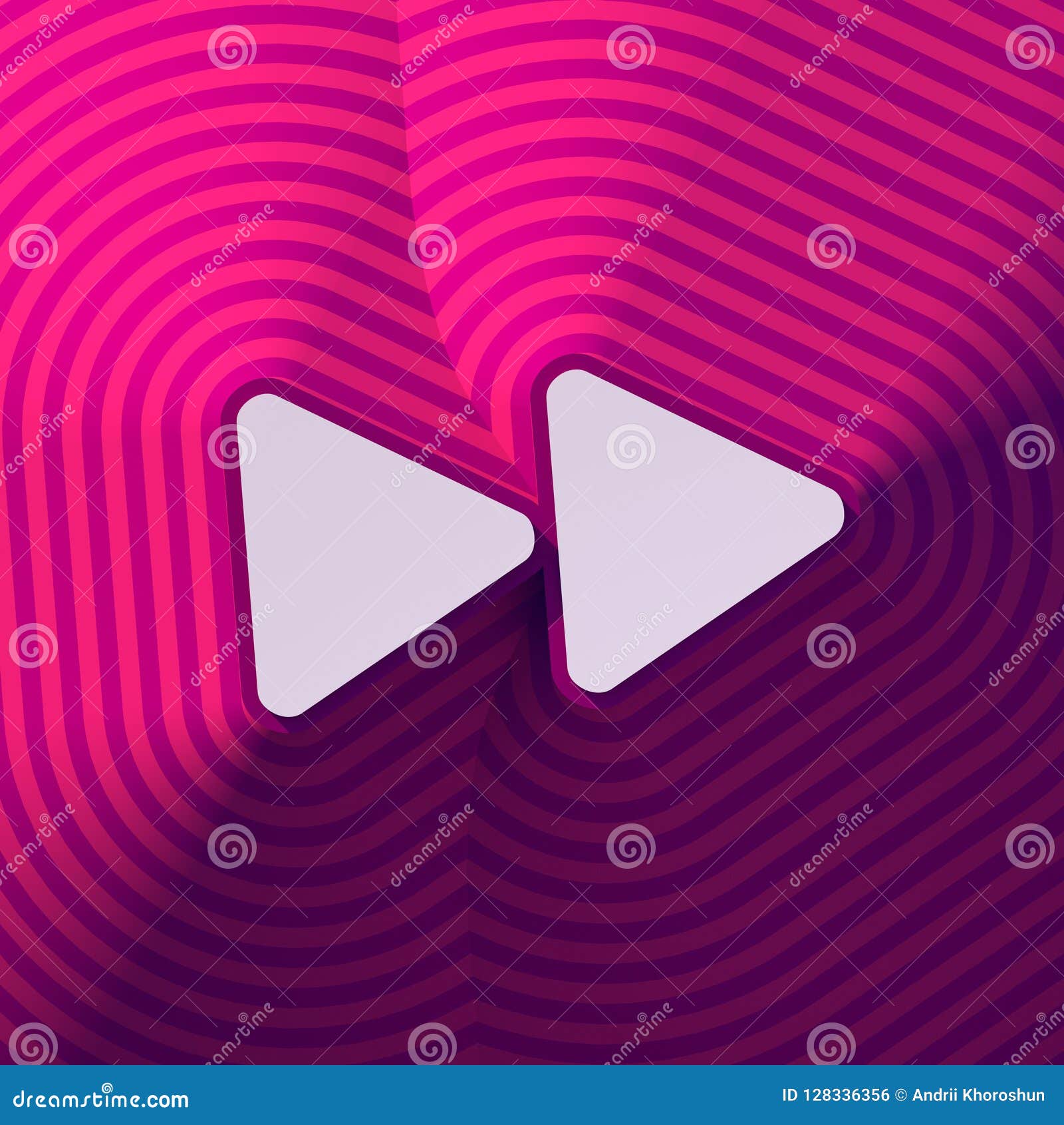 Fast Forward Double Right Arrows Icon. Modern Design 3d Rendering ...