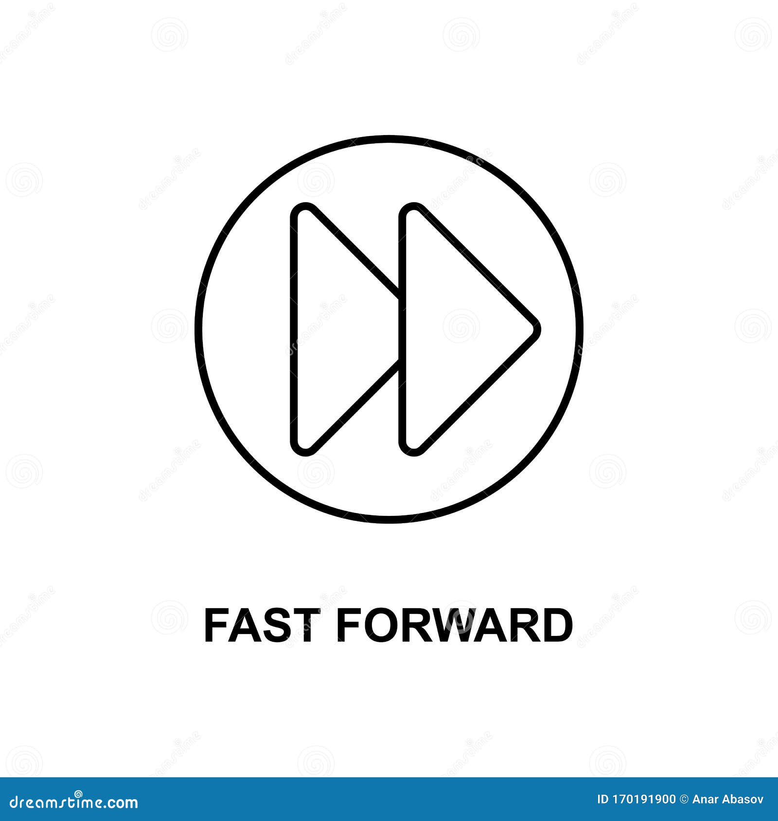 Fast Forward Icon Illustration Isolated Vector Sign Symbol. Rewind ...