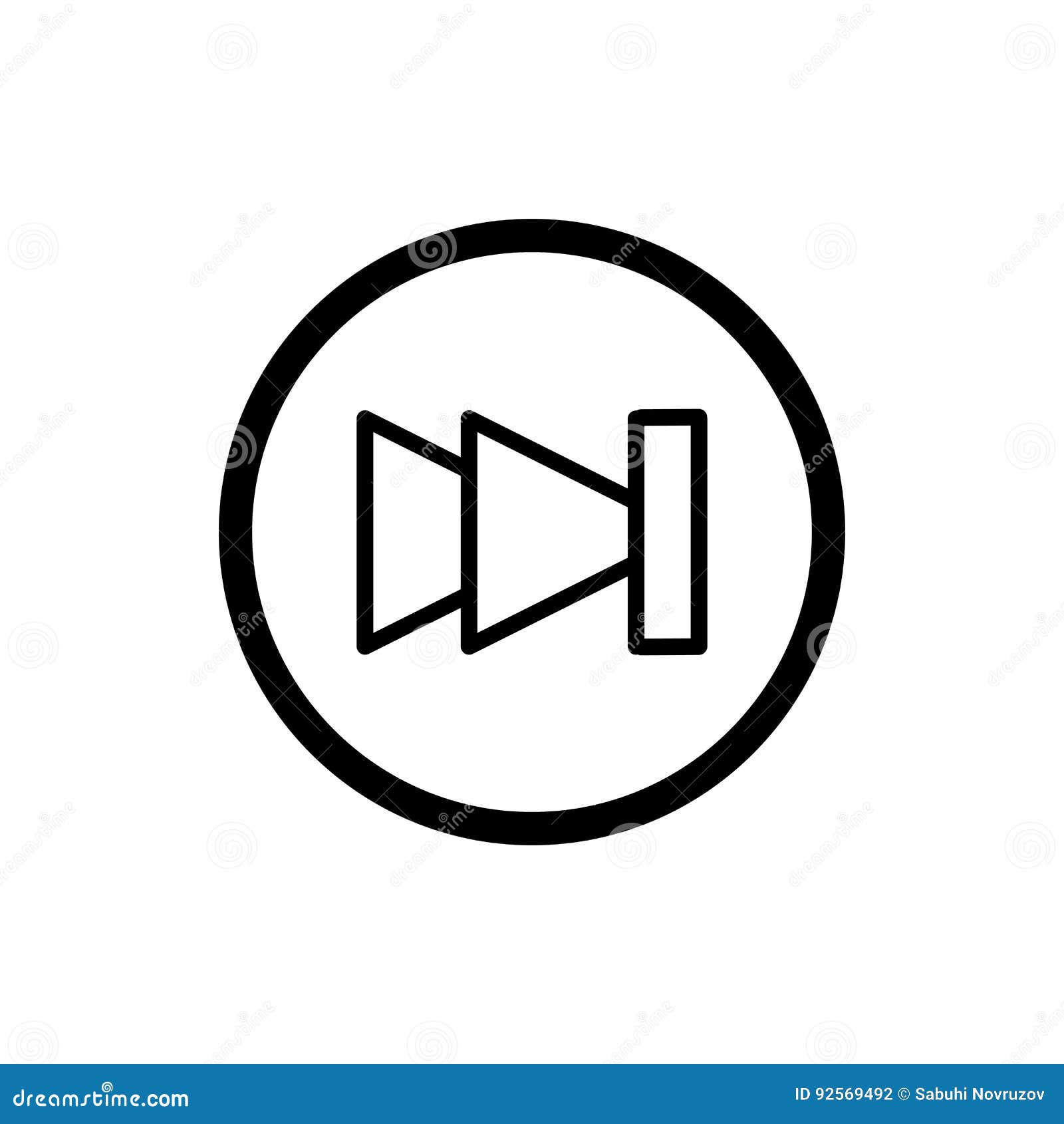 Fast Forward Icon Illustration Isolated Vector Sign Symbol. Rewind ...