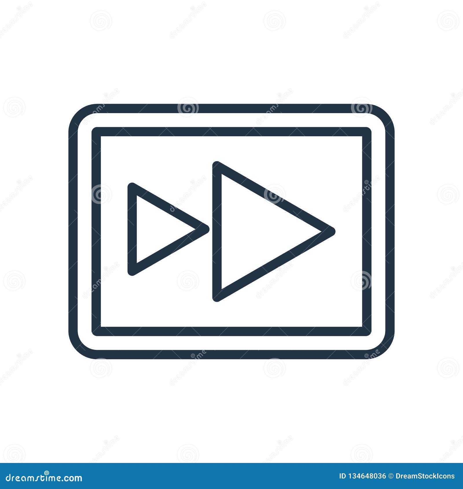 Fast Forward Icon Vector Isolated on White Background, Fast Forward ...