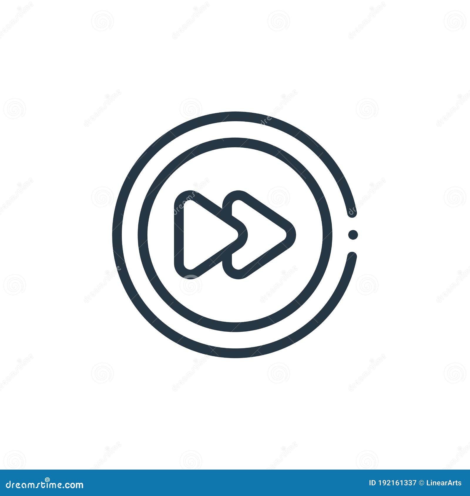 Fast Forward Icon Vector from Music Concept. Thin Line Illustration of ...