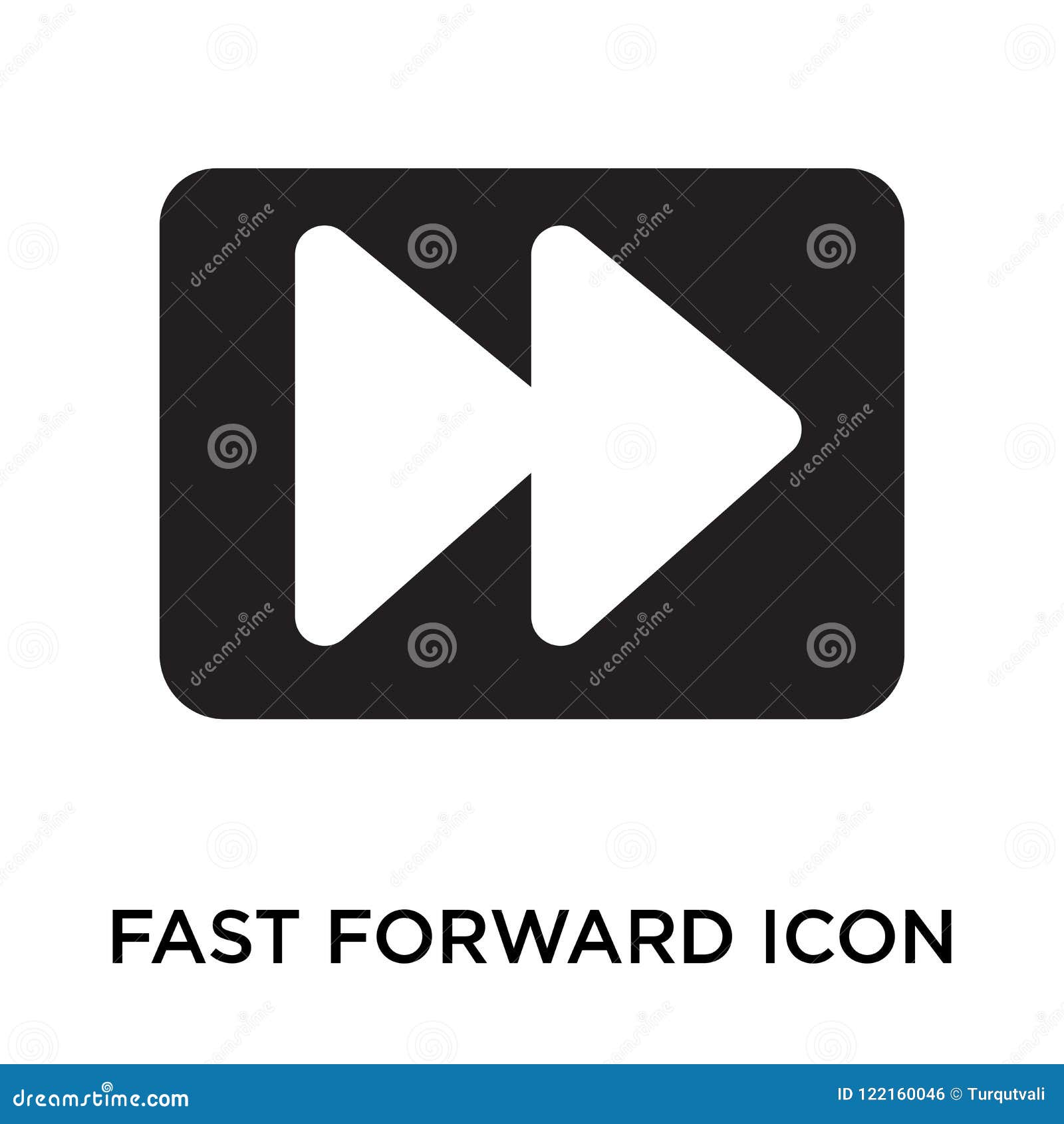 Fast Forward Icon Vector Sign and Symbol Isolated on White Background ...