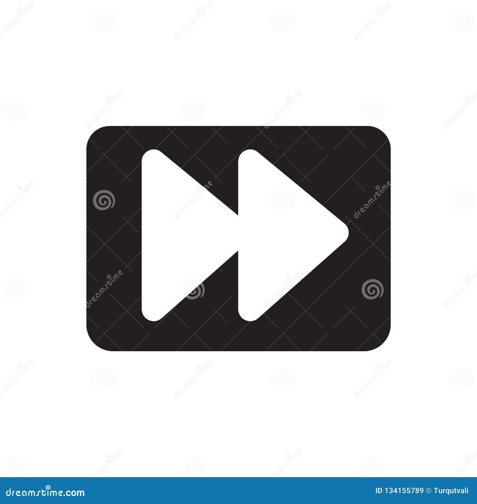 Fast Forward Icon Vector Sign and Symbol Isolated on White Background ...