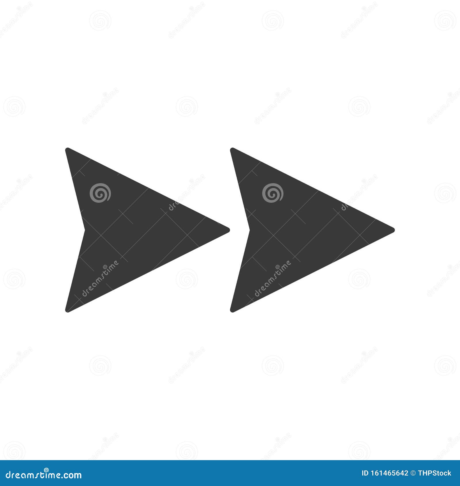 Fast Forward Icon Vector stock vector. Illustration of video - 161465642