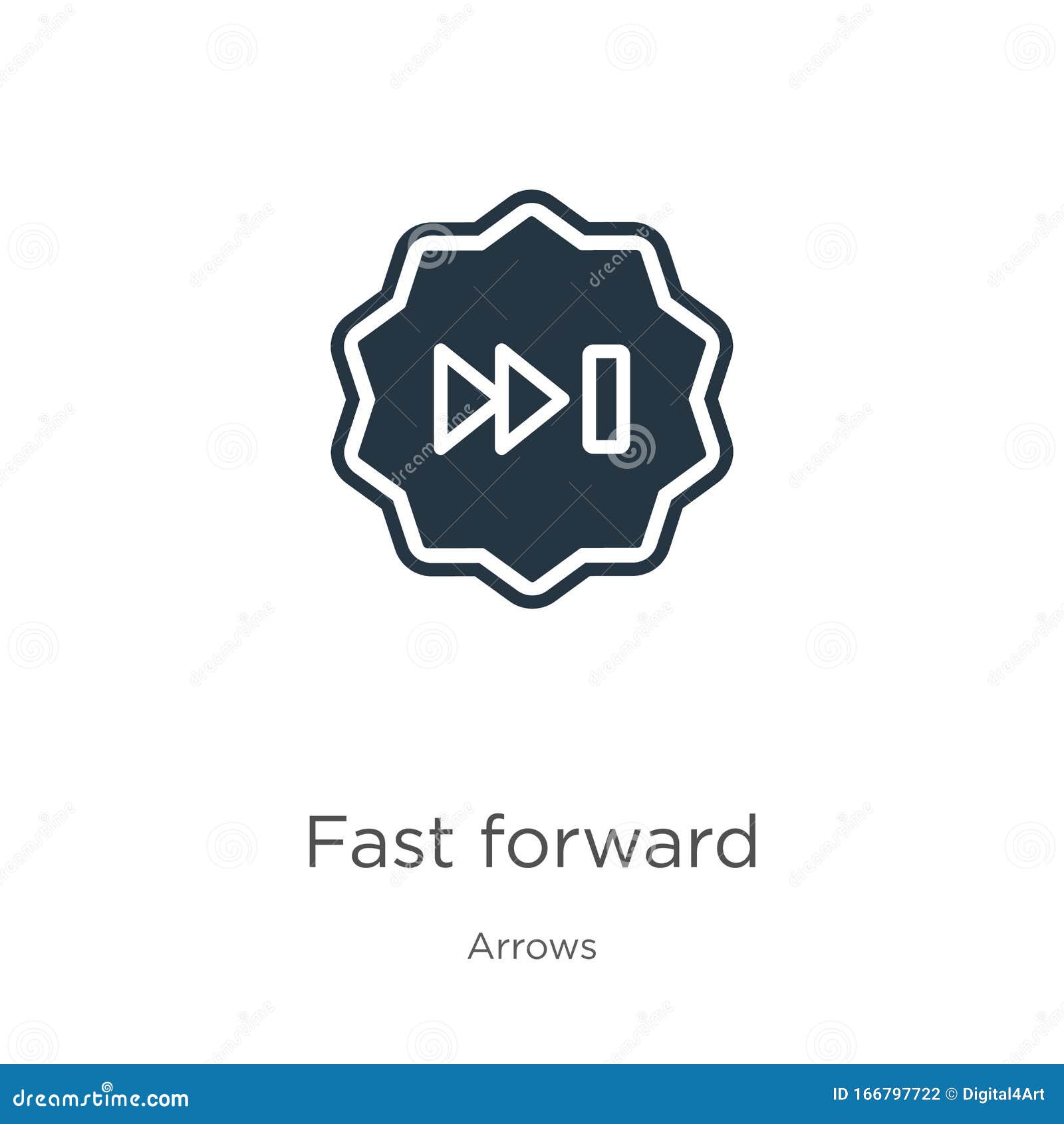 Fast Forward Icon Vector. Trendy Flat Fast Forward Icon from Arrows ...