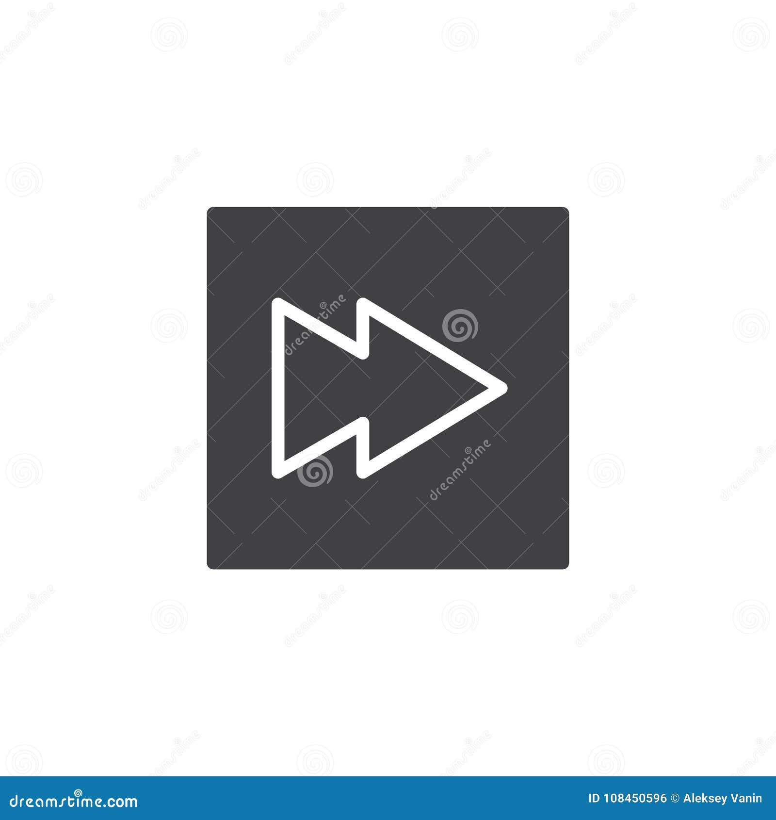 Fast Forward Play Button Icon Vector Stock Vector - Illustration of ...