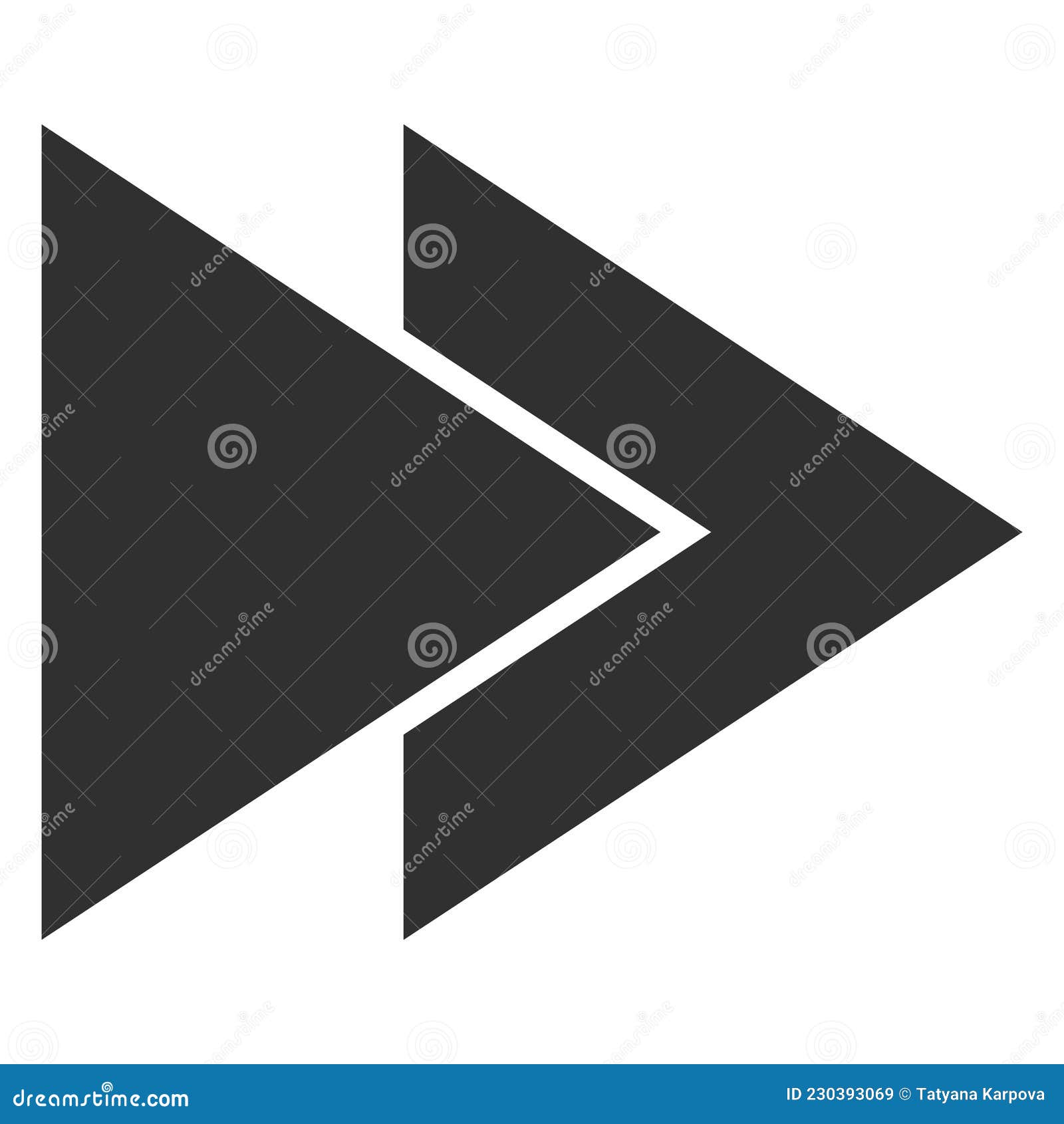 Fast Forward Raster Icon Flat Illustration Stock Illustration ...