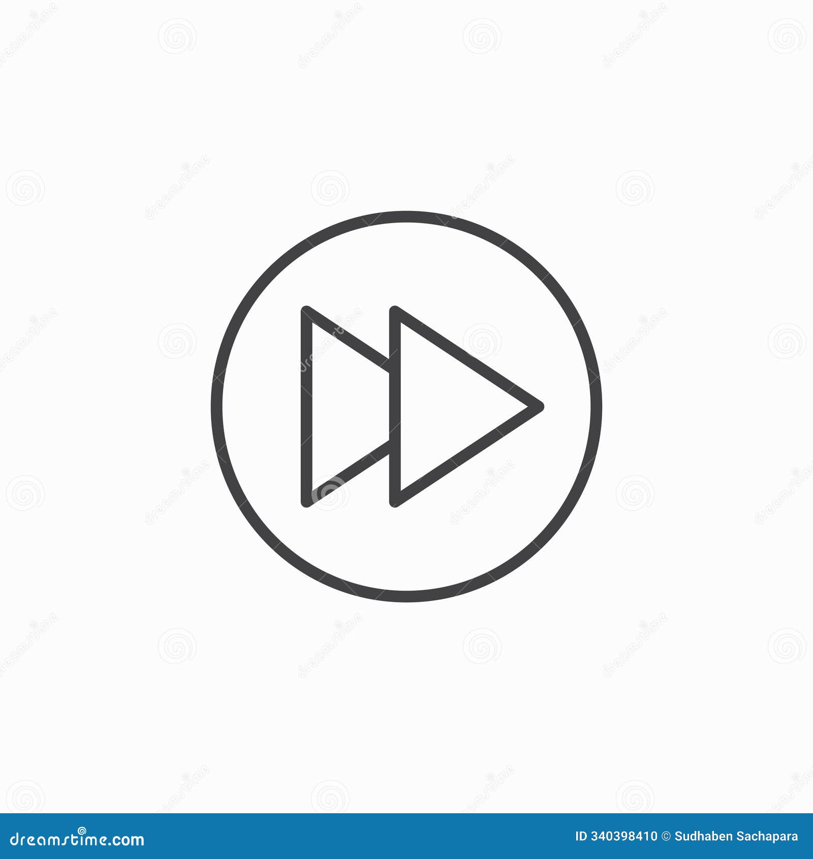 Fast Forward Vector Icon Set Stock Illustration - Illustration of ...