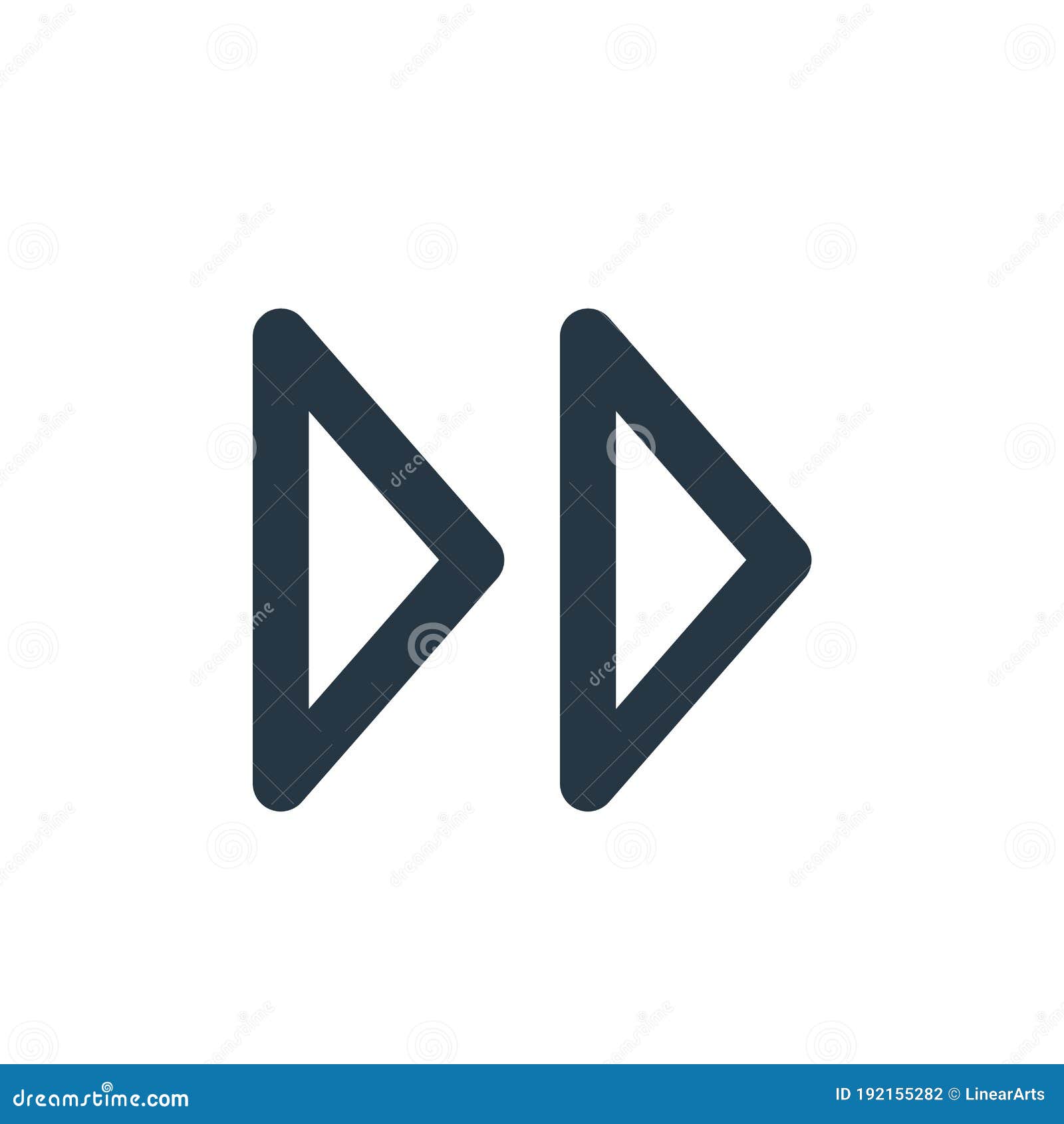 Fast Foward Icon Vector from User Interface Concept. Thin Line ...