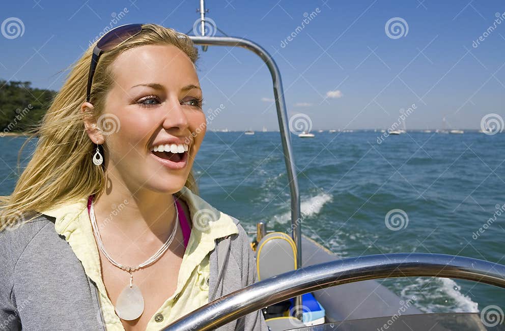 Fast Fun stock image. Image of beauty, speedboat, smiling - 7841569
