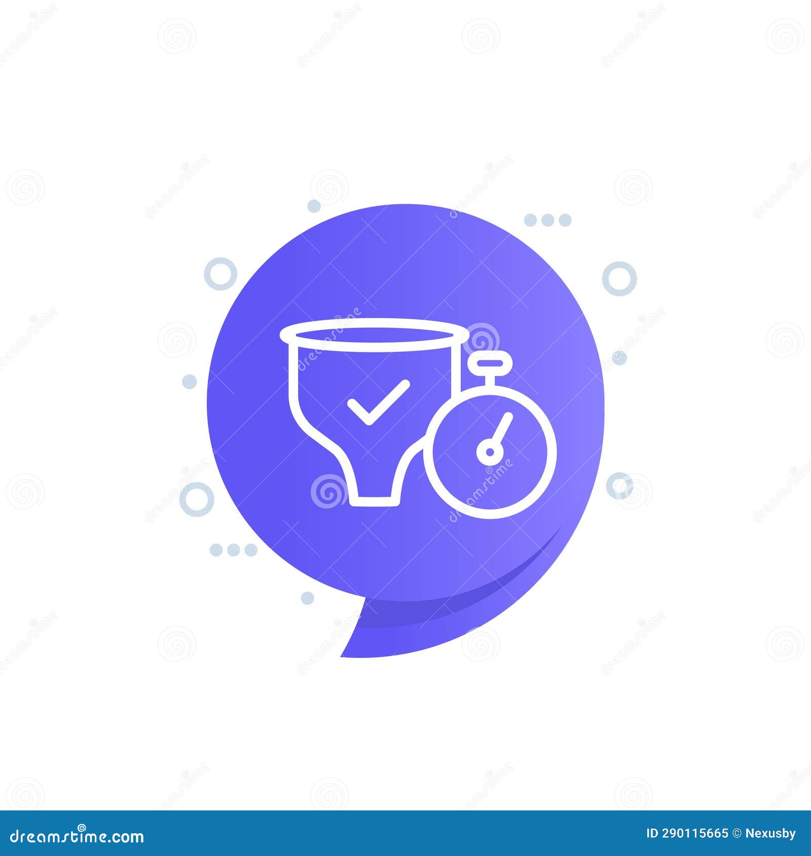 Fast Funnel Line Icon for Web Stock Vector - Illustration of fast ...