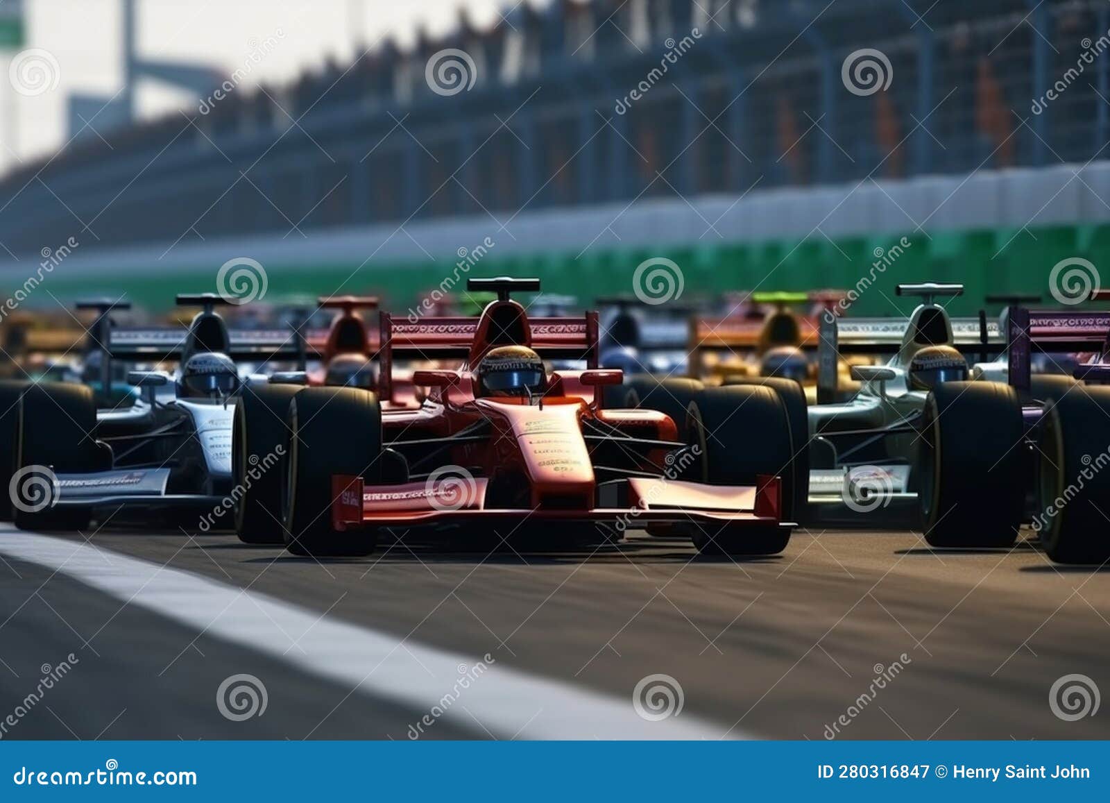 Fast and Furious: Illustration with a Formula 1 Theme Stock ...