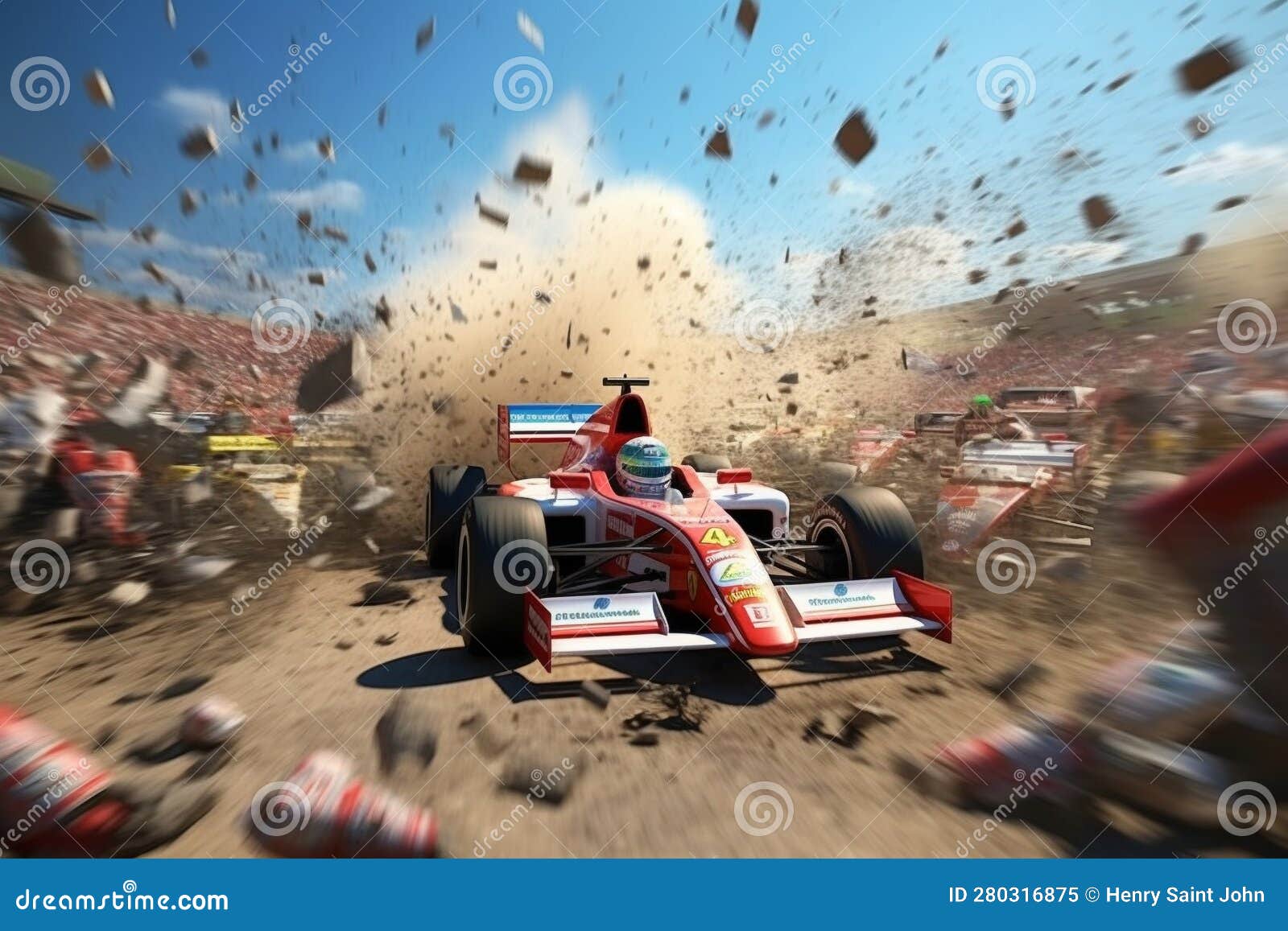 Fast and Furious: Illustration with a Formula 1 Theme Stock ...