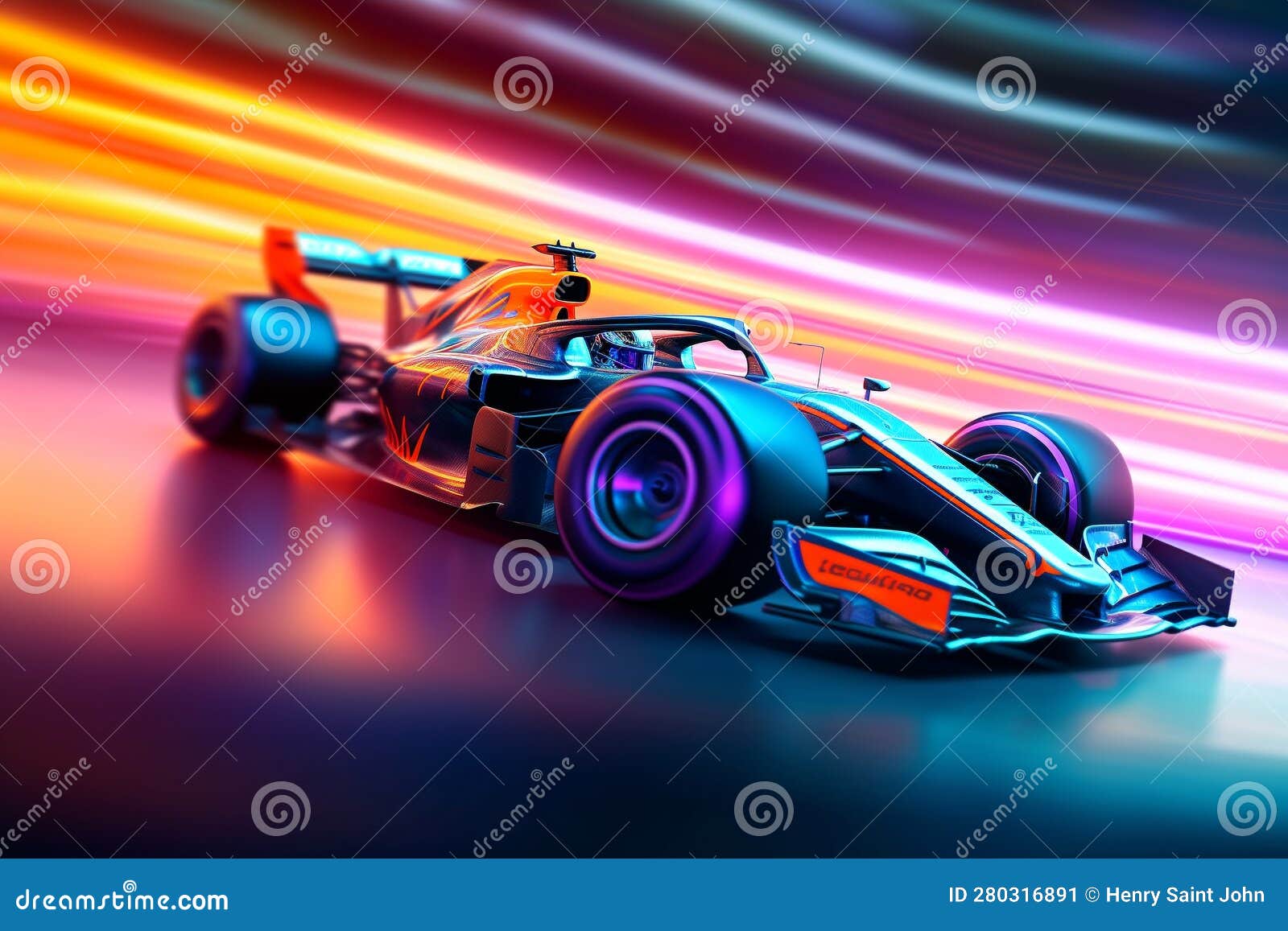 Fast and Furious: Illustration with a Formula 1 Theme Stock ...