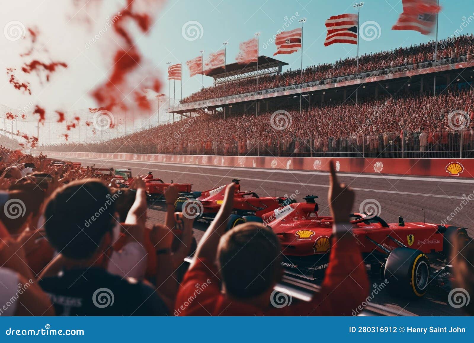 Fast and Furious: Illustration with a Formula 1 Theme Stock ...