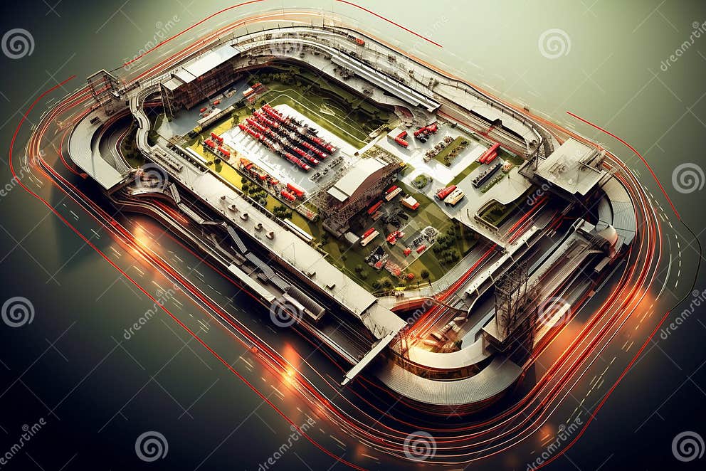 Fast and Furious: Illustration with a Formula 1 Theme Stock ...