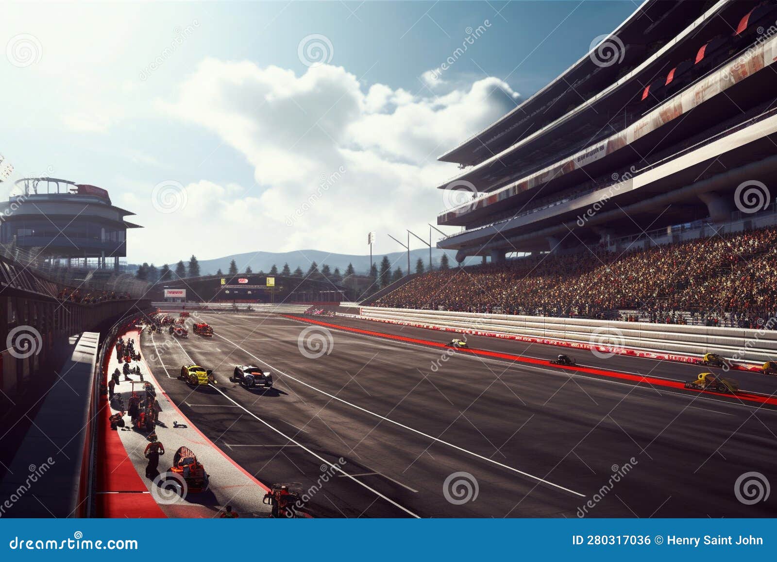 Fast and Furious: Illustration with a Formula 1 Theme Stock ...