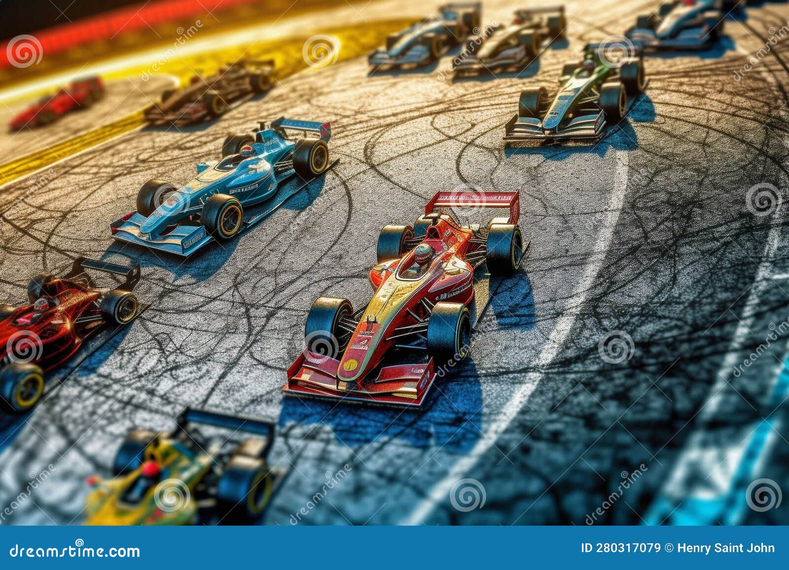 Fast and Furious: Illustration with a Formula 1 Theme Stock ...