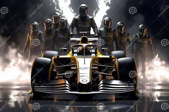 Fast and Furious: Illustration with a Formula 1 Theme Stock ...