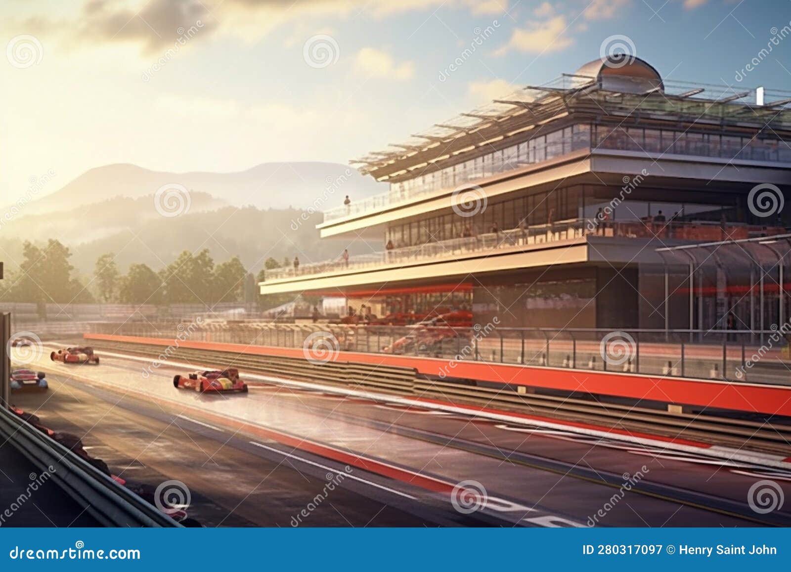 Fast and Furious: Illustration with a Formula 1 Theme Stock ...