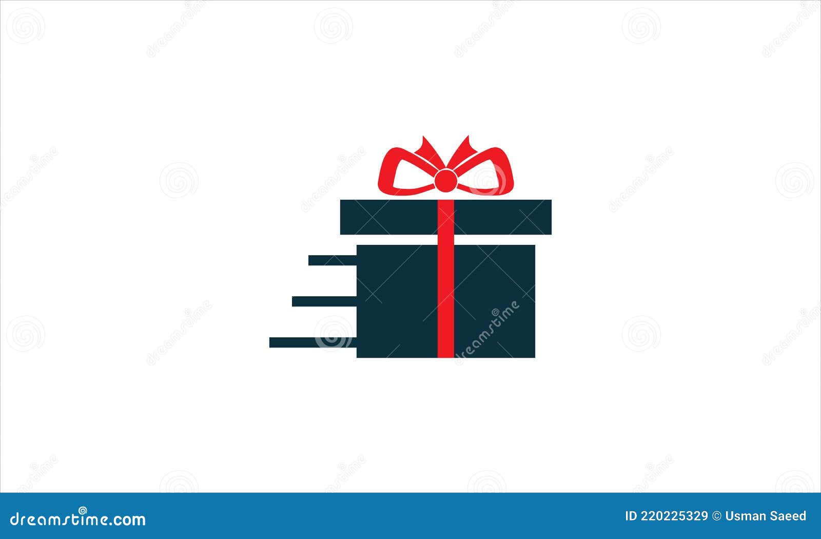 Fast Gift Box Logo R Gift Box in Motion Icon Template Illustration ...