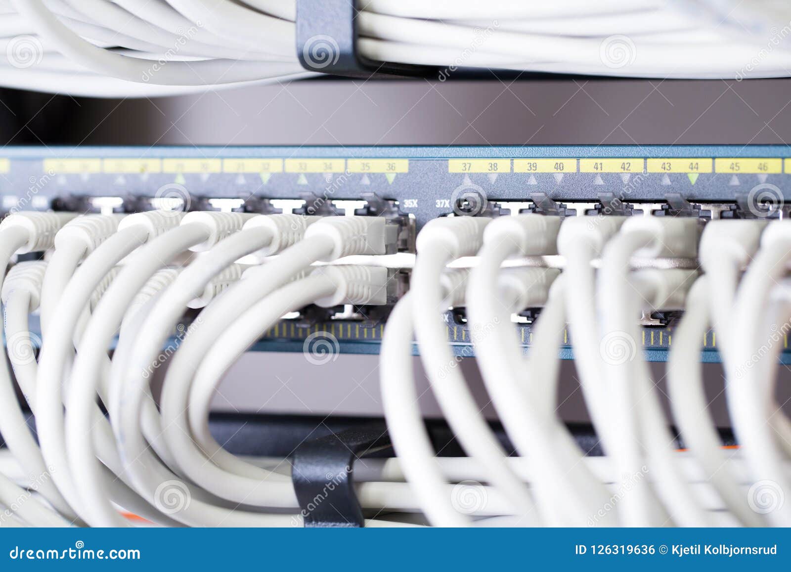 Fast Gigabit Ethnernet Network Switch in Datacenter Stock Photo - Image ...