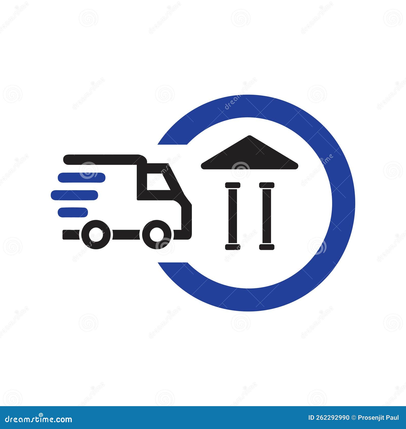 Fast grocery delivery icon stock vector. Illustration of business ...