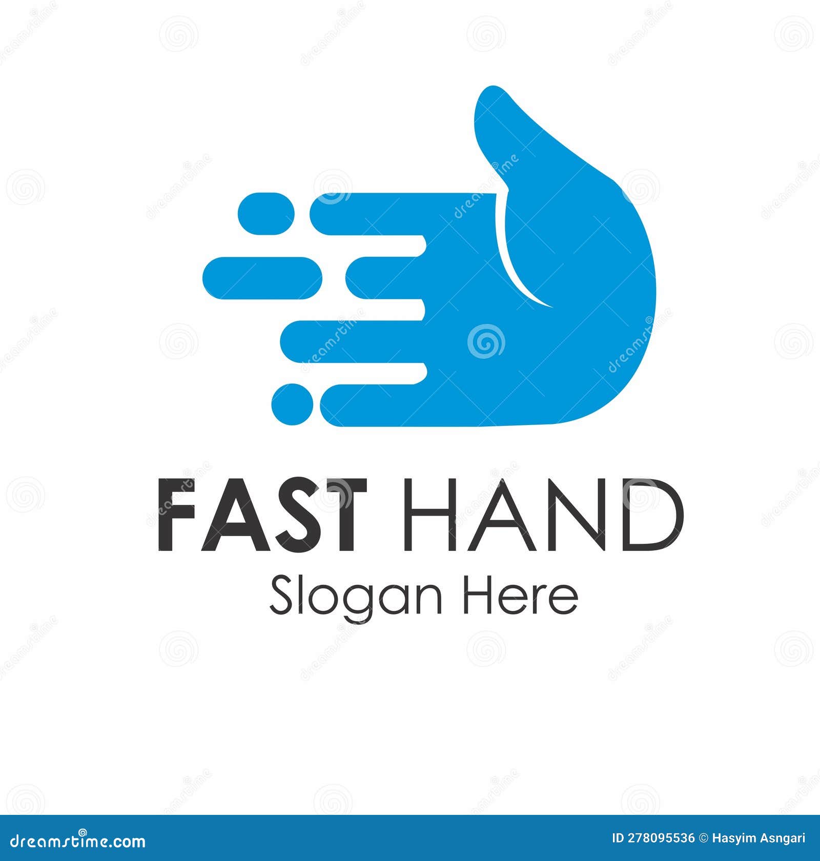 Fast Hand Logo Design Concept Stock Illustration - Illustration of ...