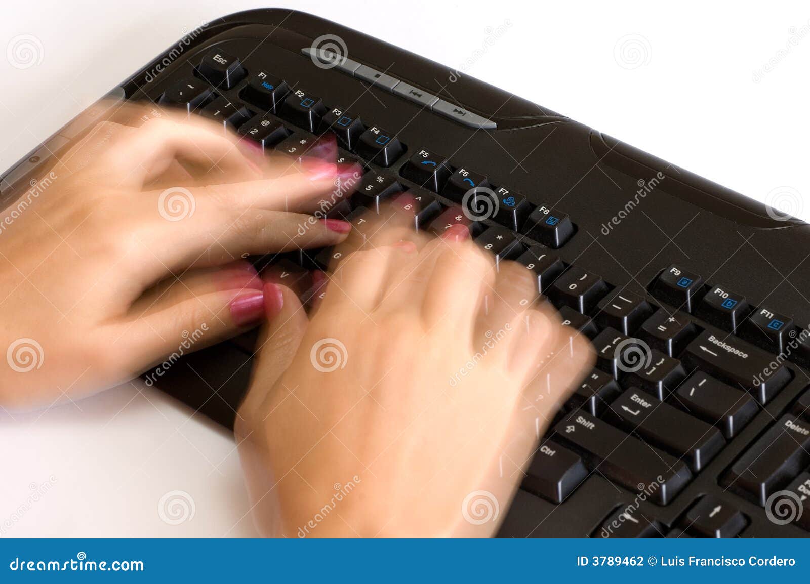 Fast hands over keyboard 2 stock photo. Image of office - 3789462