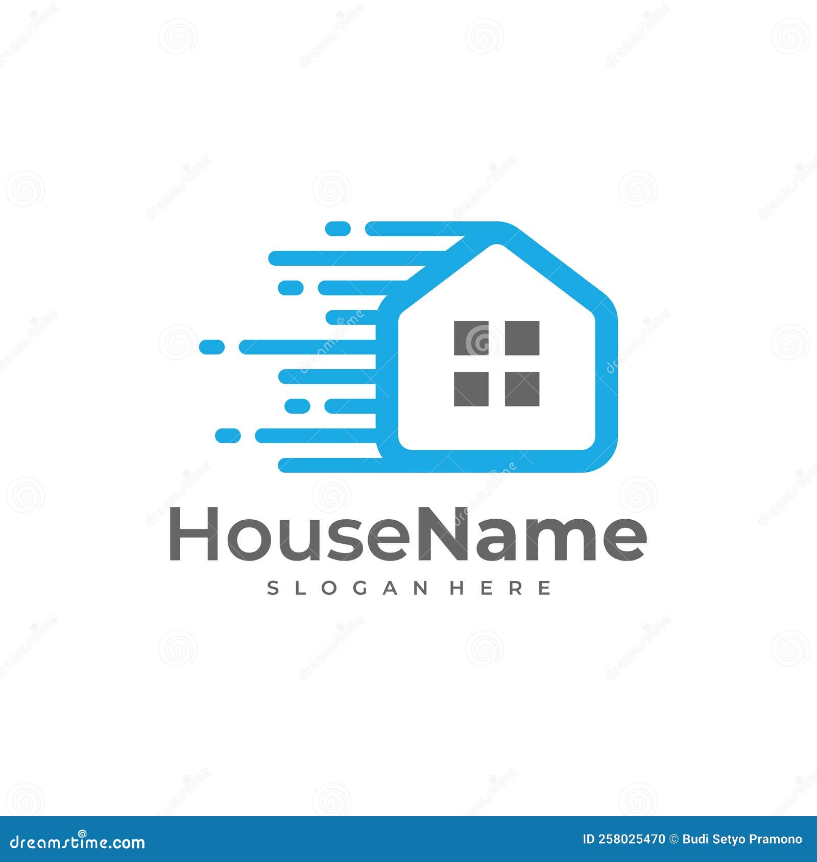 Fast House Logo Designs Concept Vector. Tech Home Logo Template Stock ...