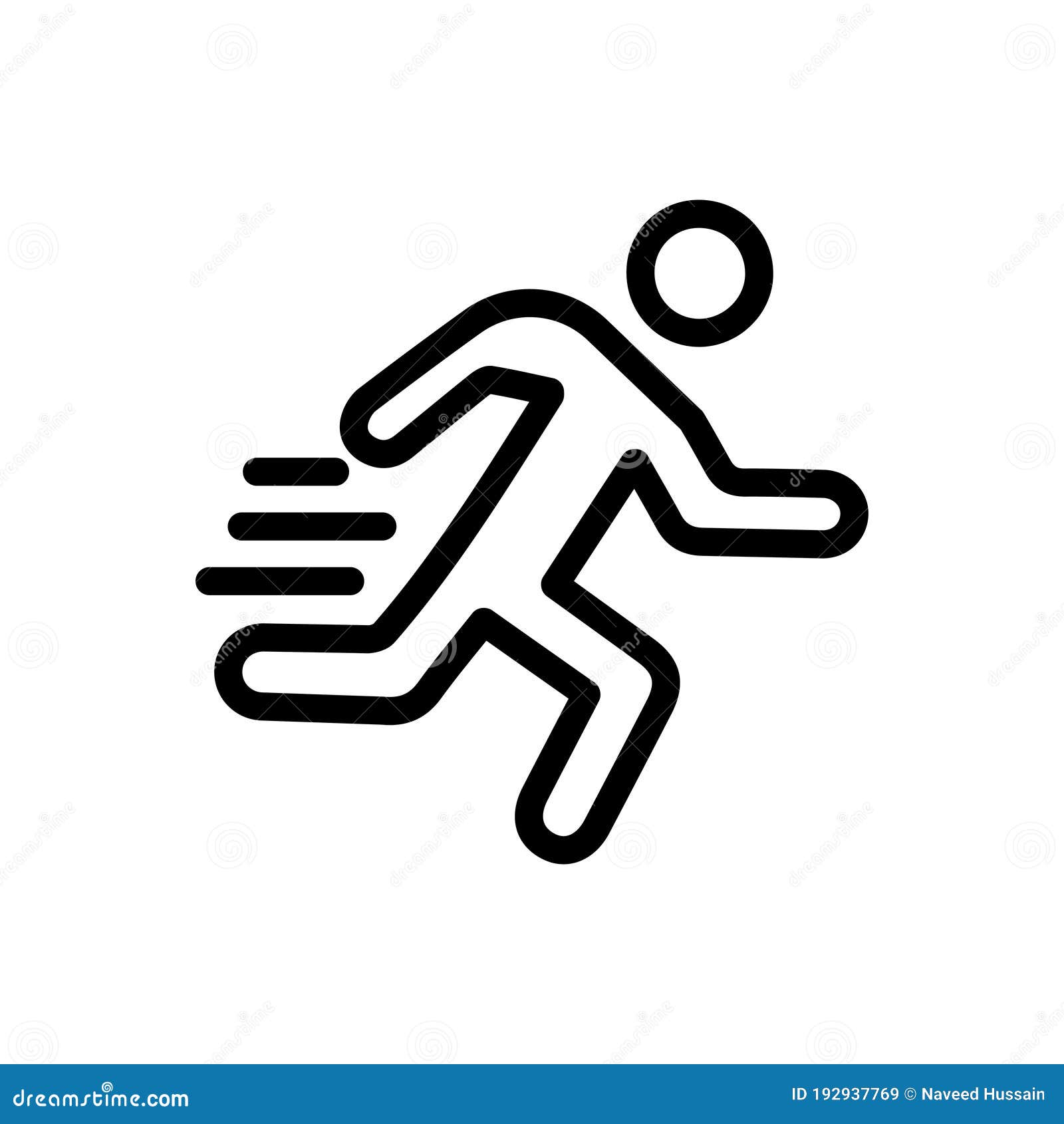 Fast thin line icon stock vector. Illustration of player - 192937769