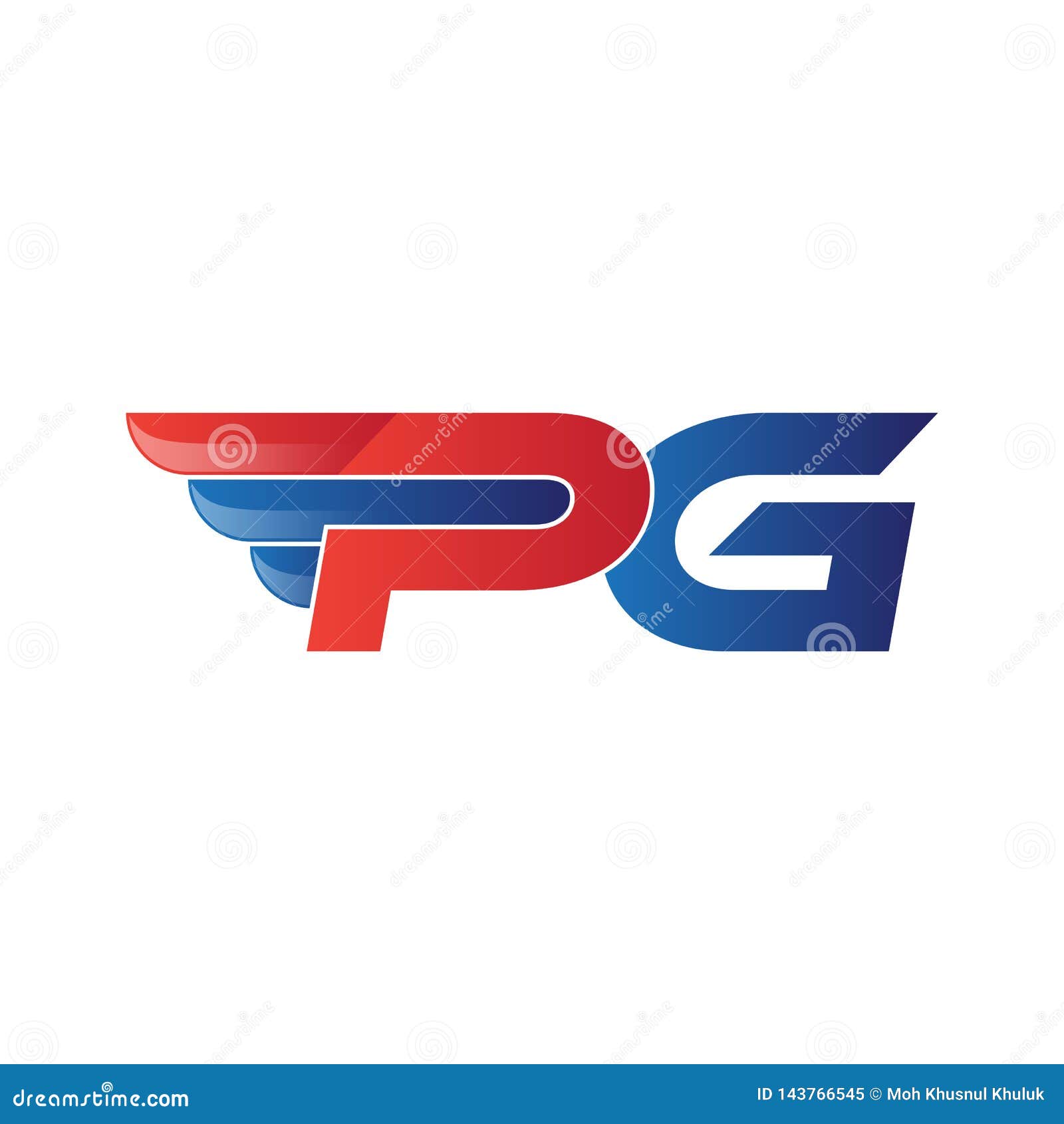 Fast Initial Letter PG Logo Vector Wing Stock Vector - Illustration of ...