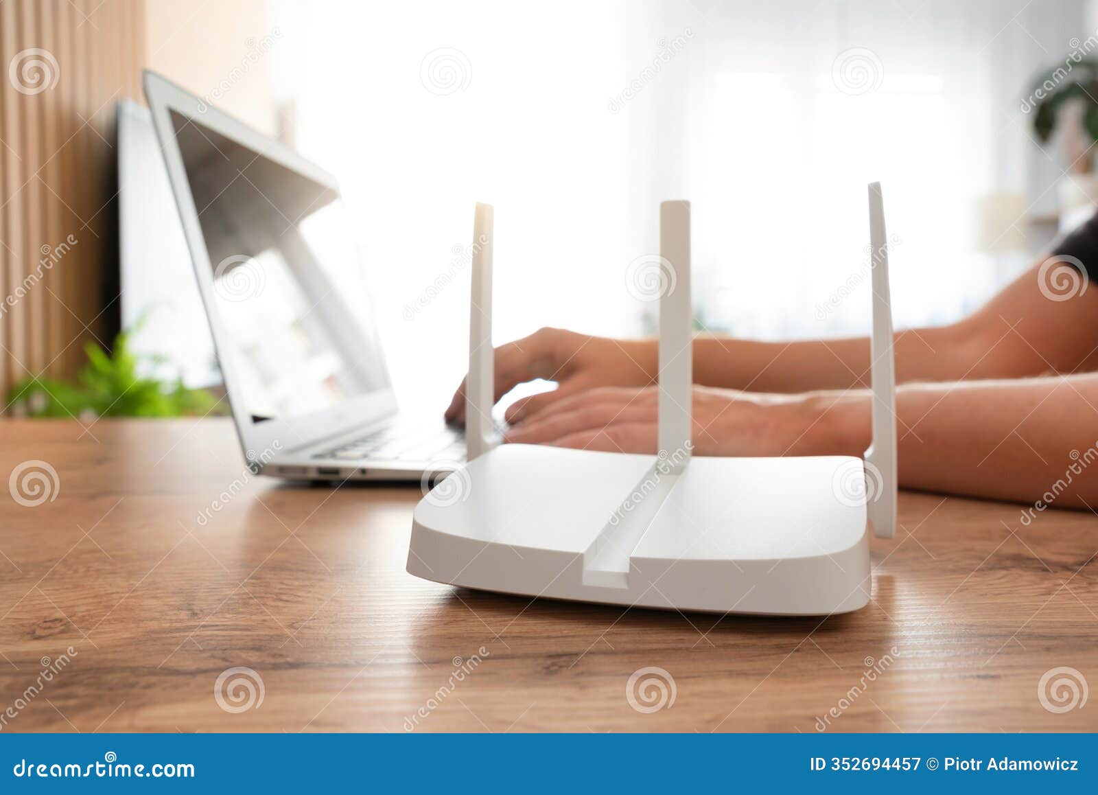 Fast Internet Concept with Modern WiFi Router Stock Image - Image of ...