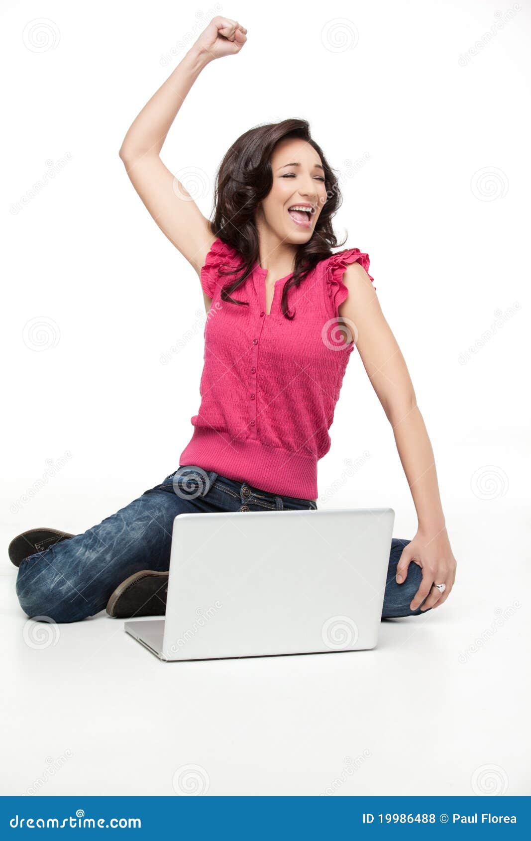Fast Internet Connection Happiness Stock Photo - Image of portable ...