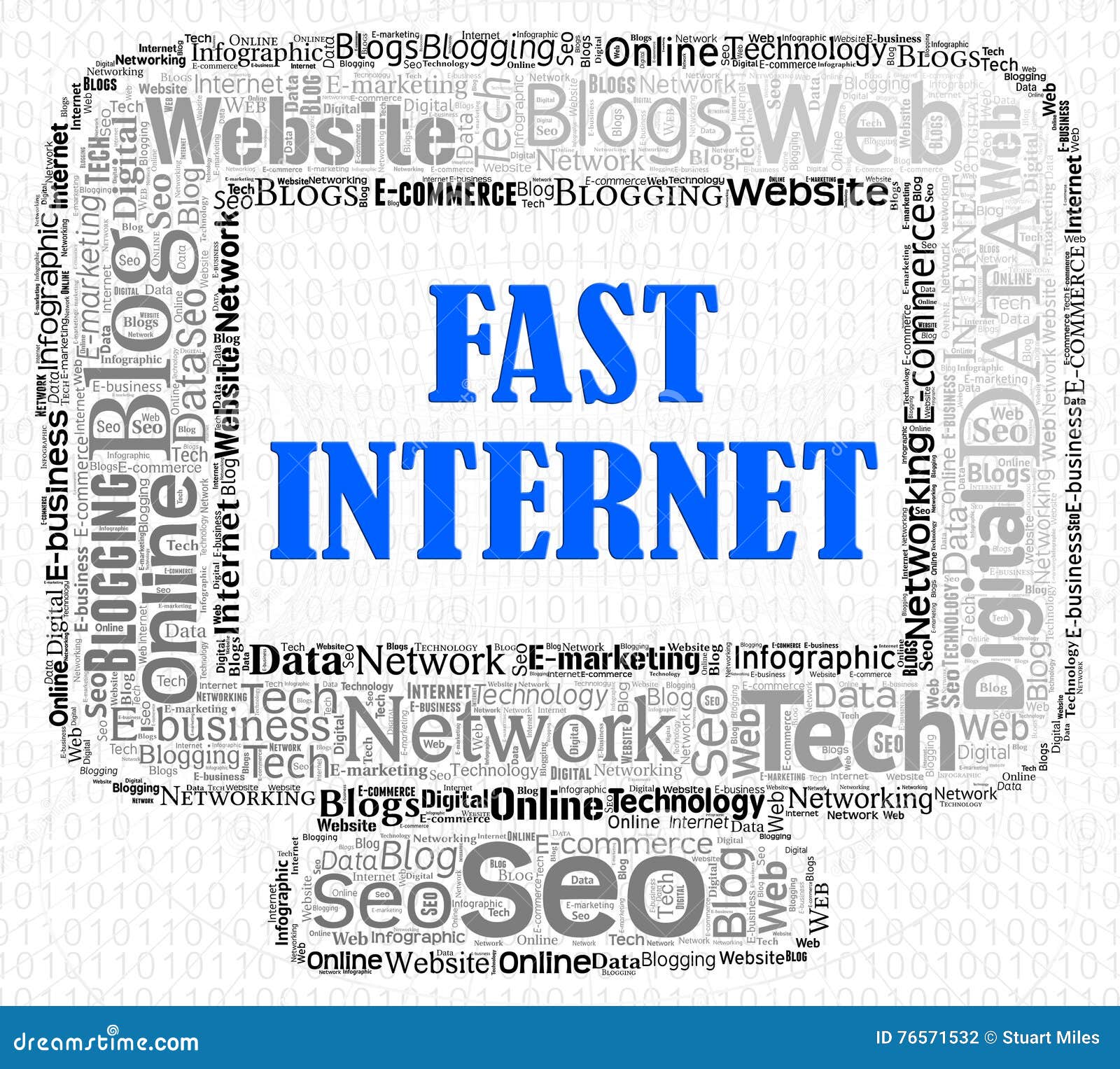 Fast Internet Indicates High Speed and Computers Stock Illustration ...