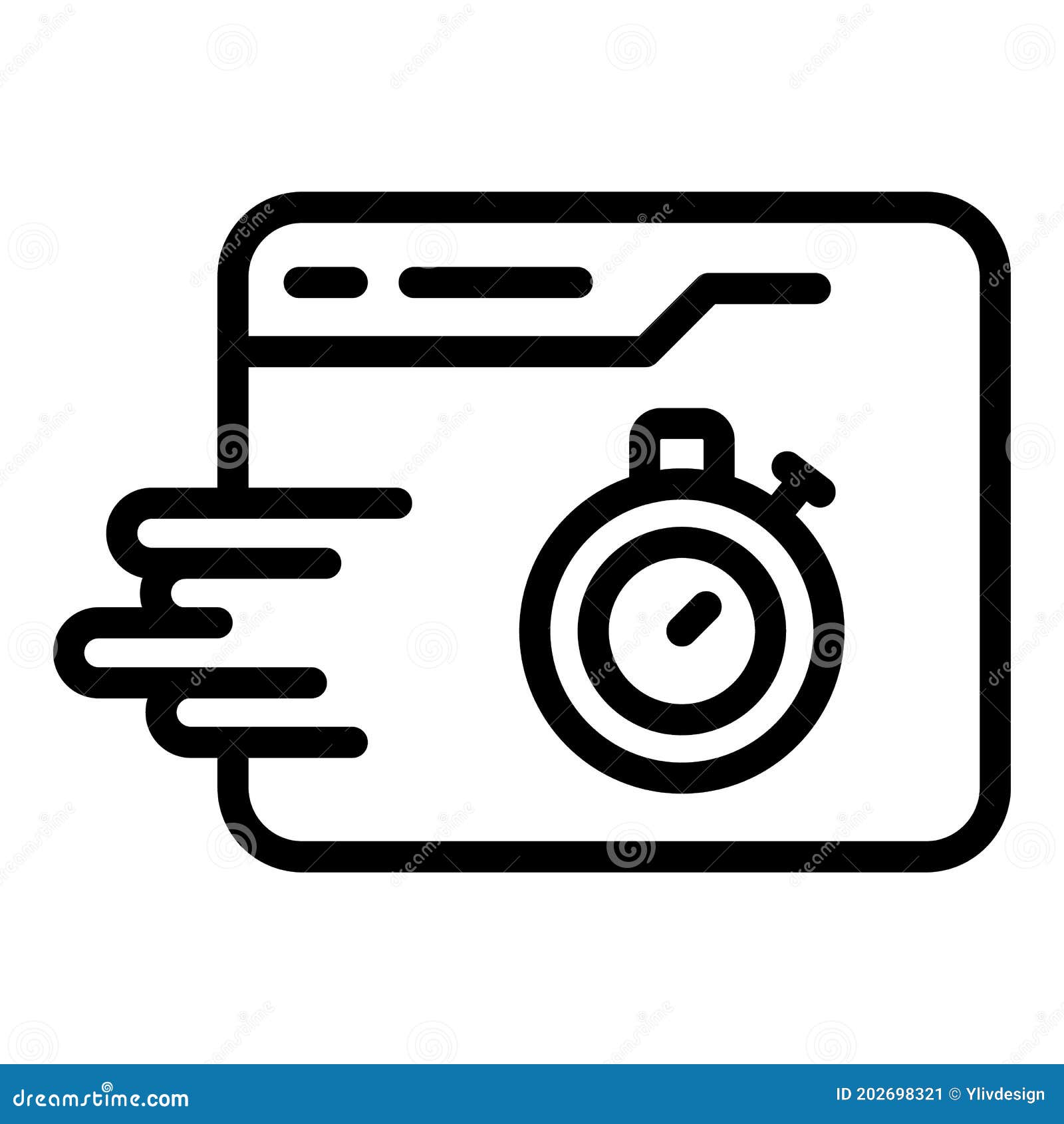 Fast Internet Page Icon, Outline Style Stock Vector - Illustration of ...