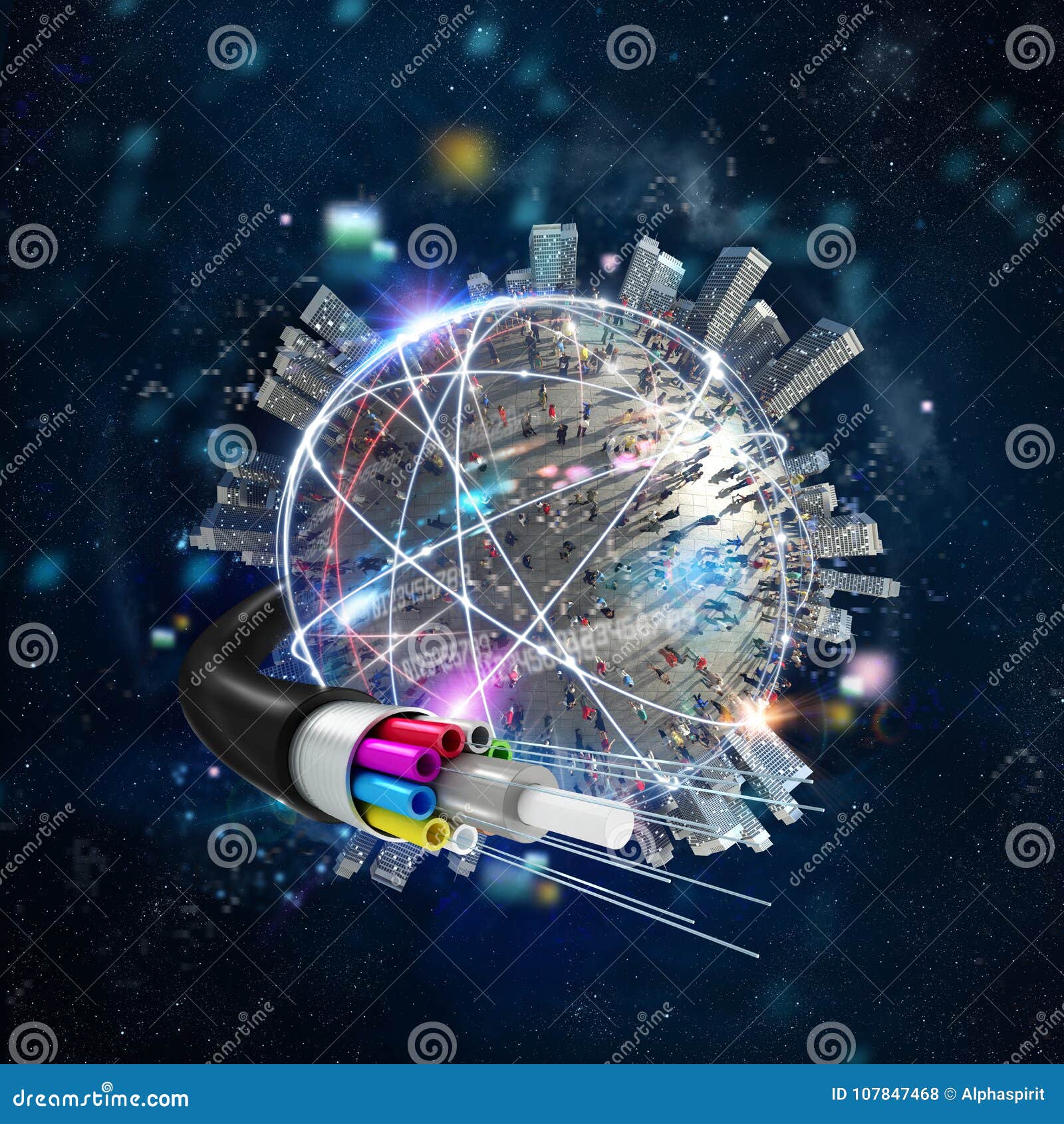 Fast Internet Worldwide Connection with the Optical Fiber Stock ...