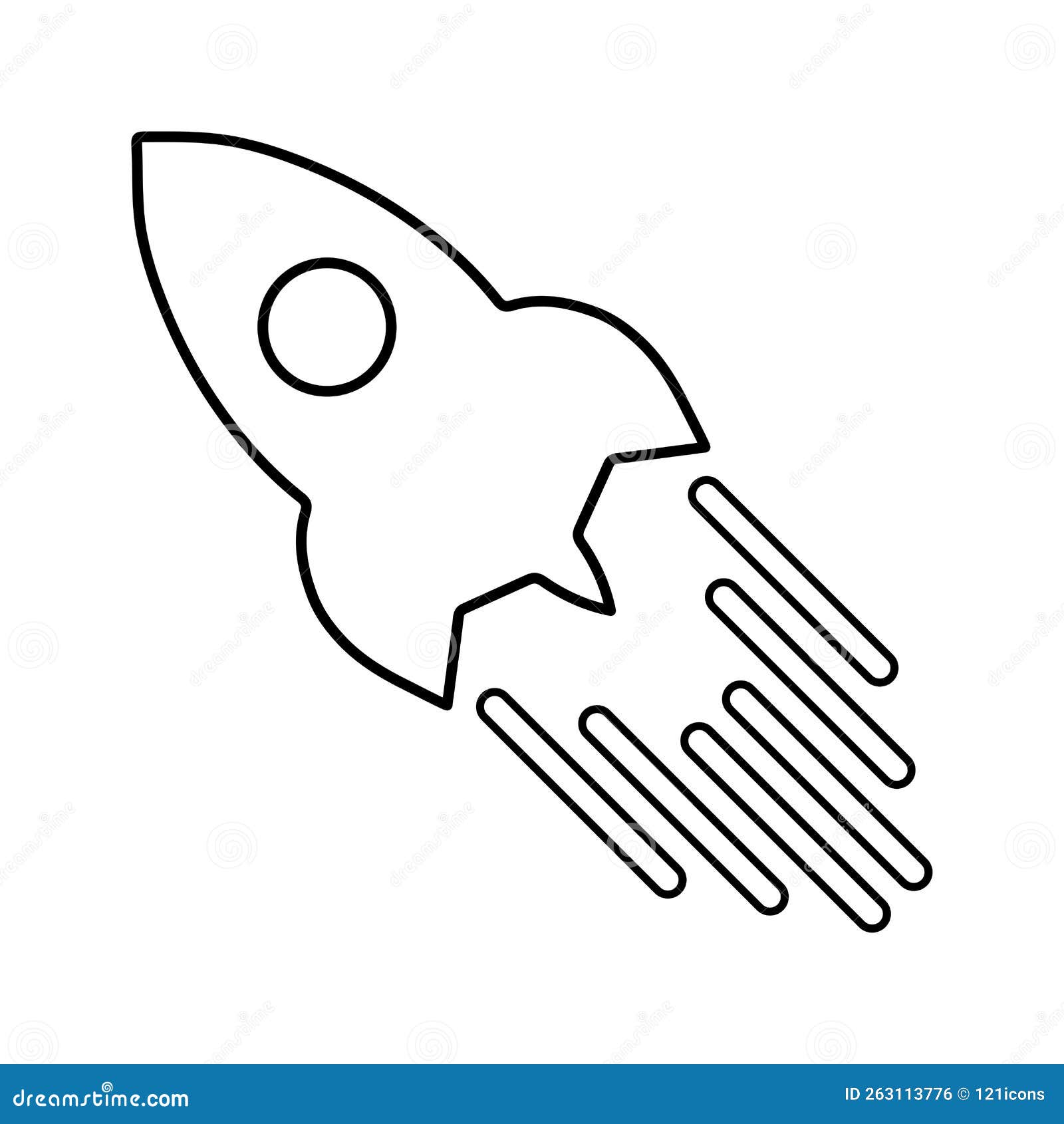 Fast Launch Fast Launch Outline Icon. Line Art Vector Stock ...