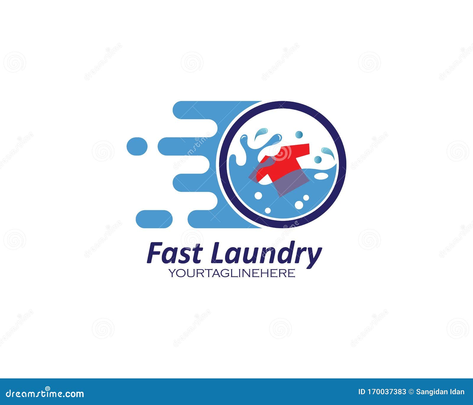 Fast Laundry Logo Vector Icon Illustration Design Stock Vector ...