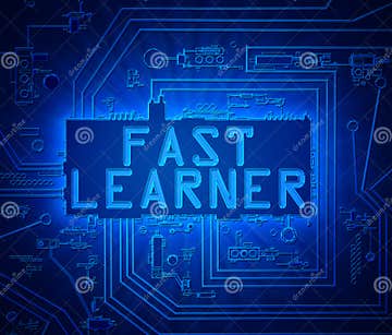 Fast learner concept. stock illustration. Illustration of smart - 107746302