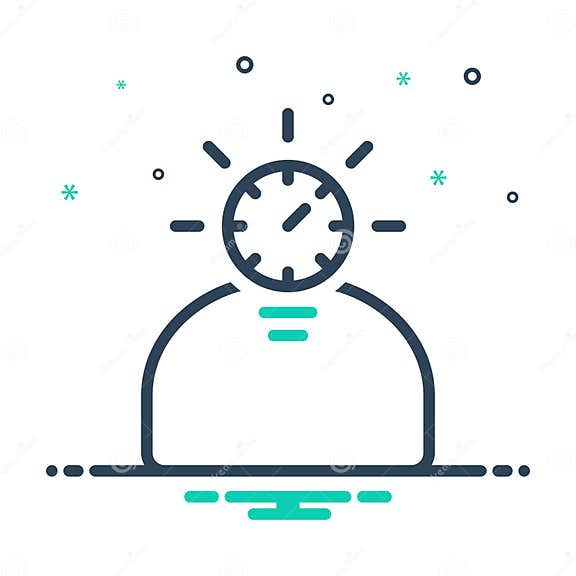 Black Mix Icon for Fast Learner, Astute and Keen Stock Vector ...